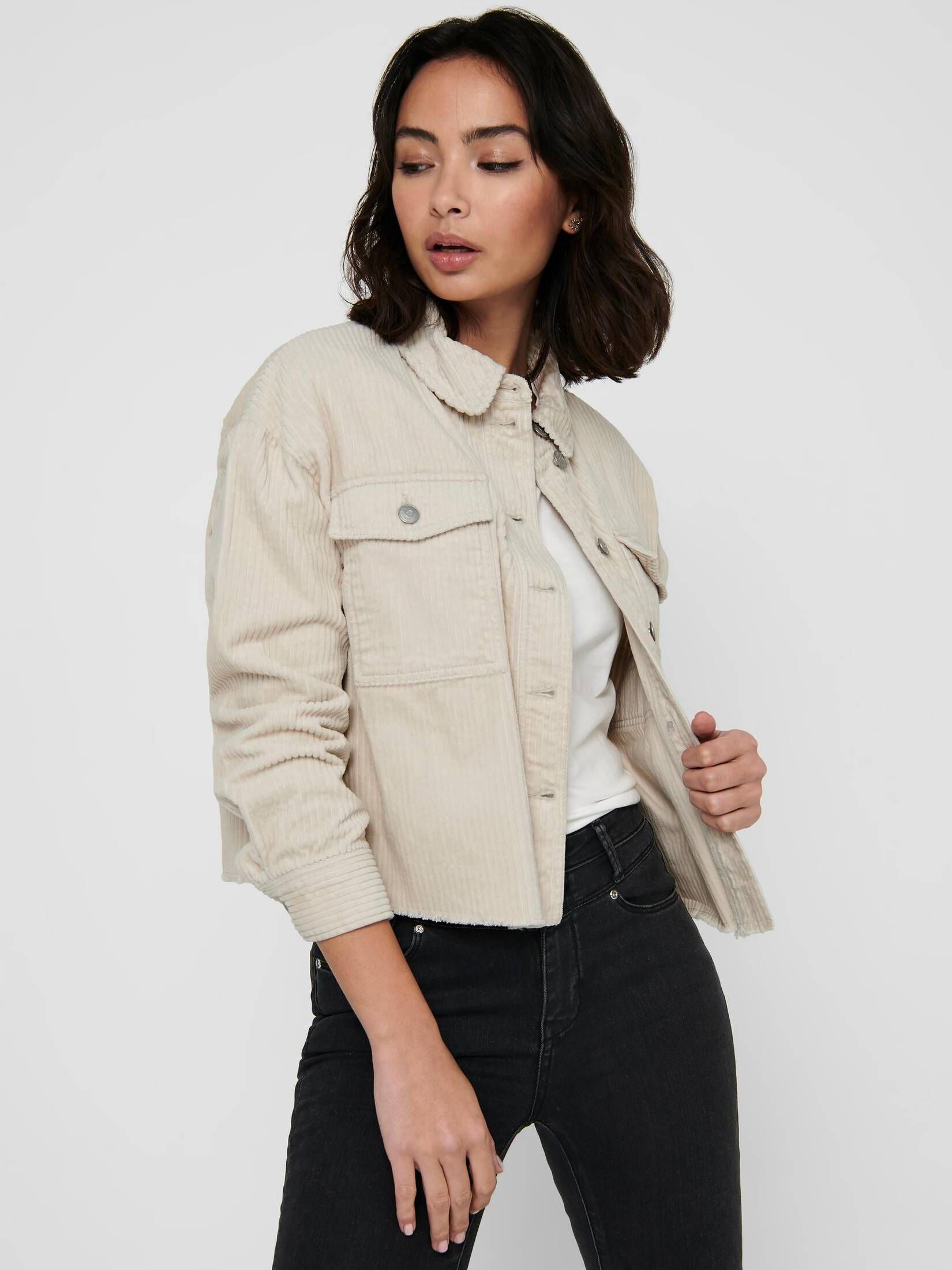 Fabelhafte Cordjacke Damen Beige Bild