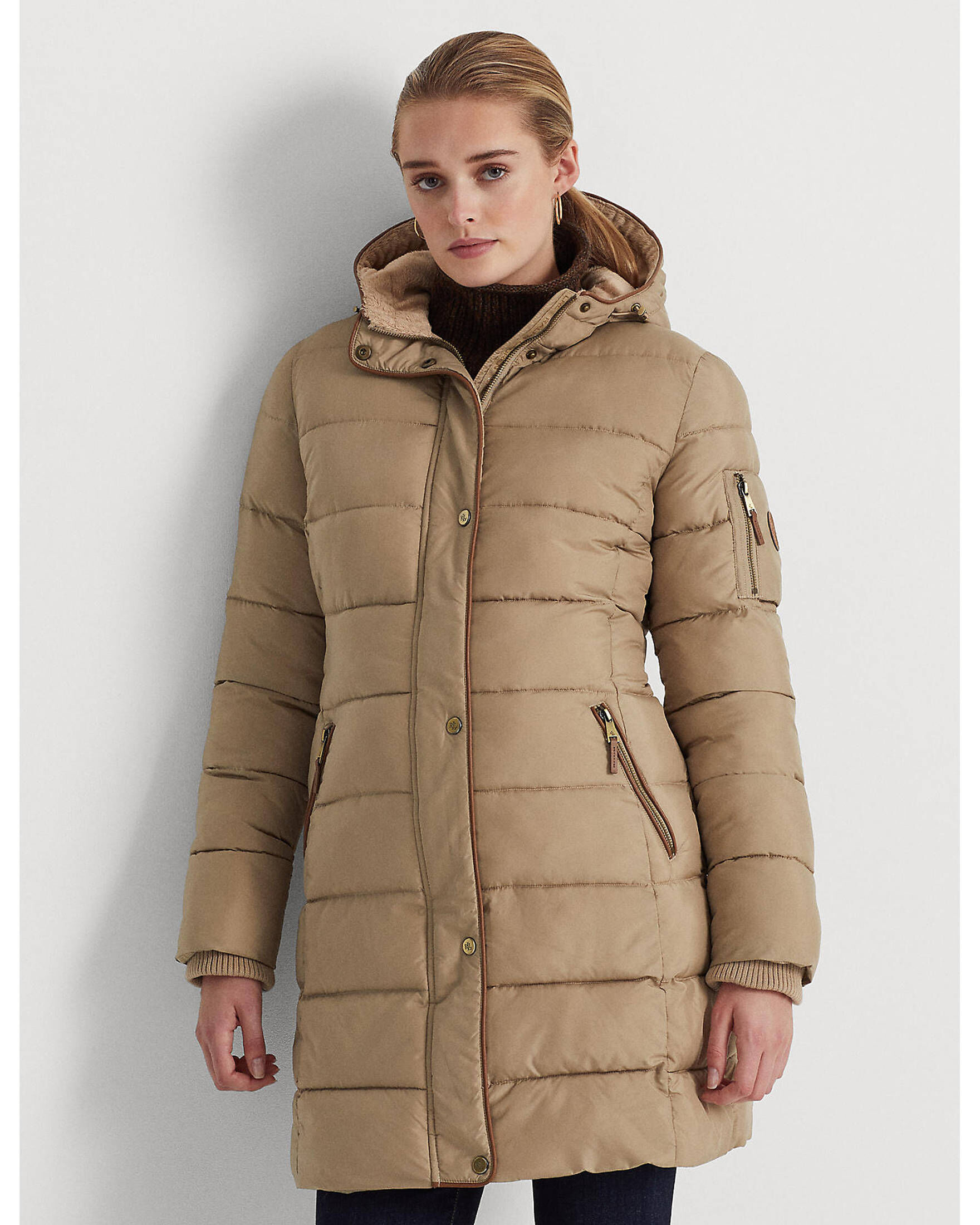Damen Daunenmantel mit Kapuze