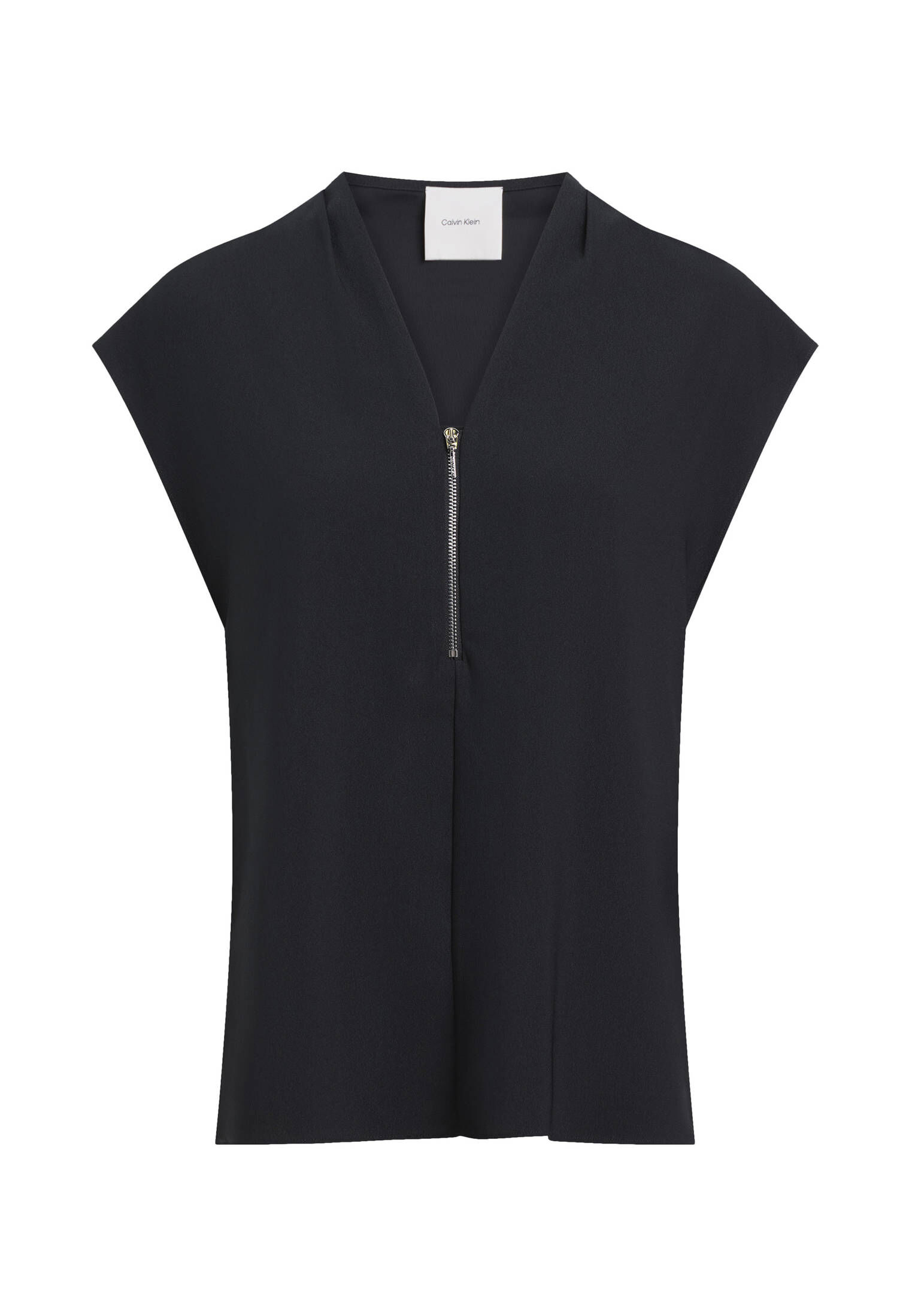 Damen Blusentop HEAVY GEORGETTE ZIP BLOUSE Regular Fit