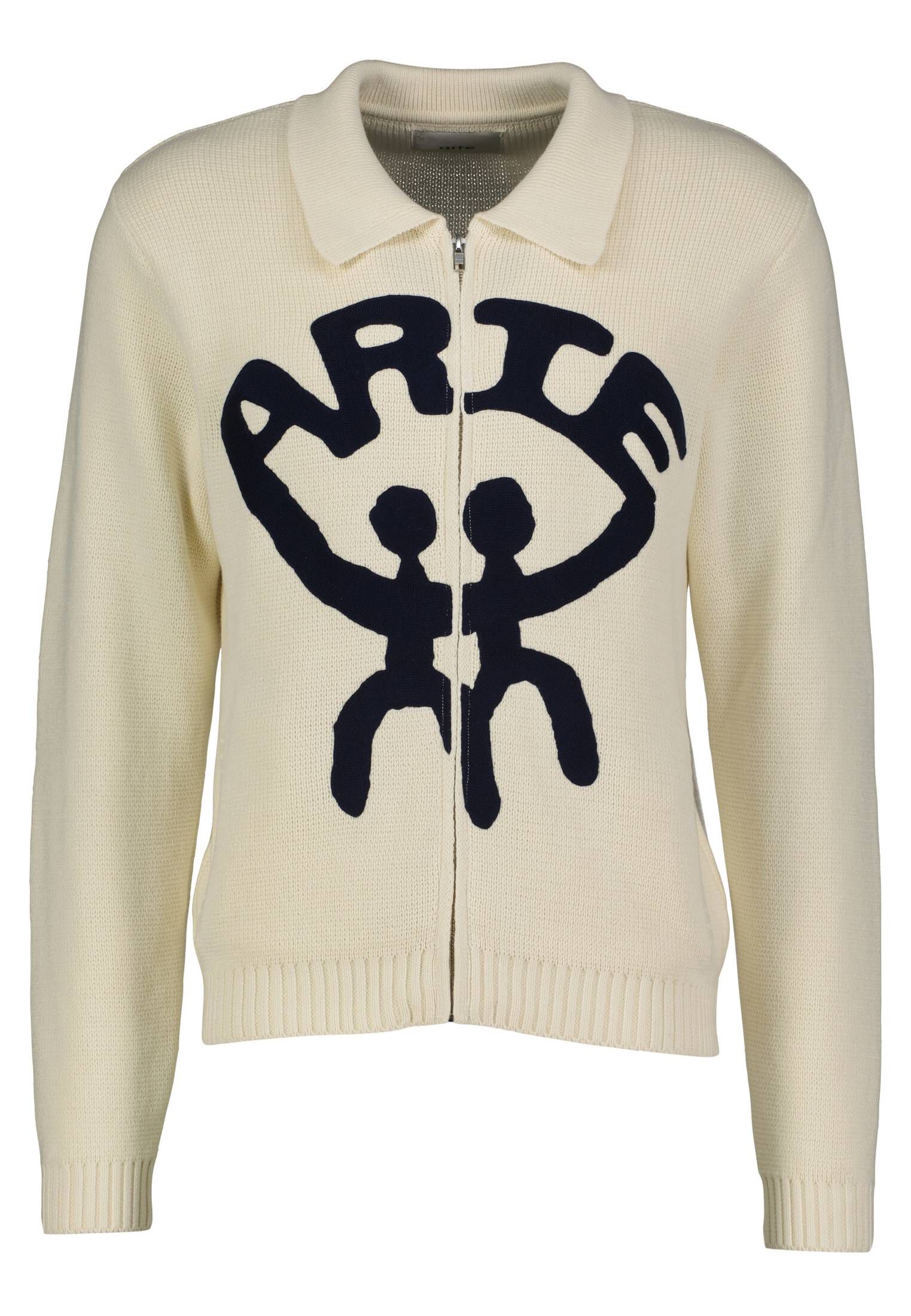 Arte Antwerp Herren Strickjacke aus Baumwolle ALL TOGETHER in weiß ...