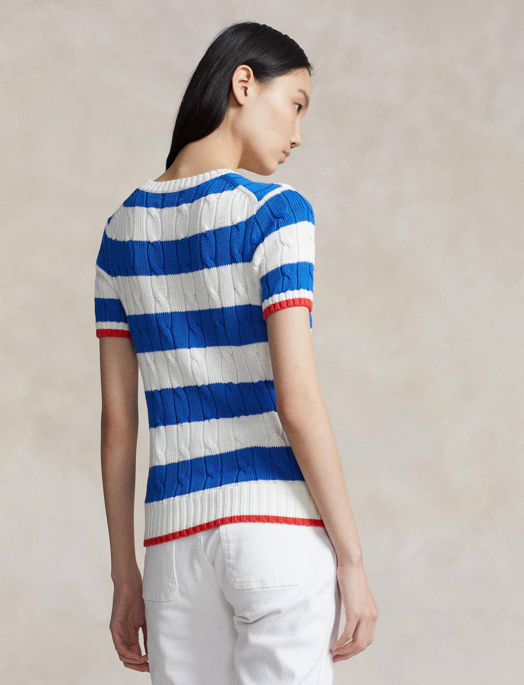 Damen Strickpullover Kurzarm