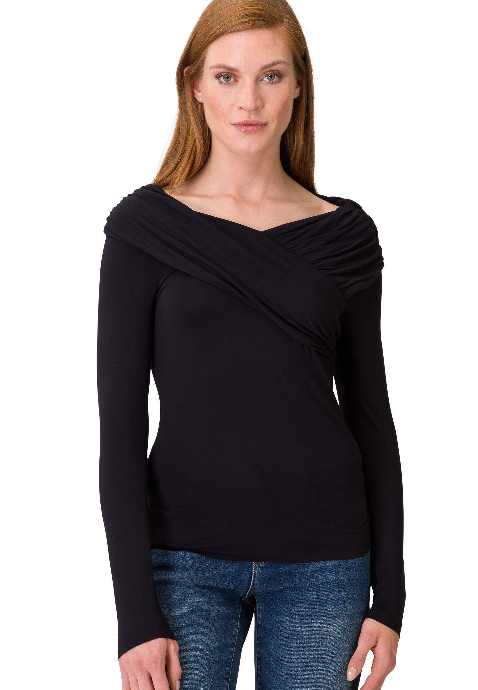 Damen Shirt mit Raffung