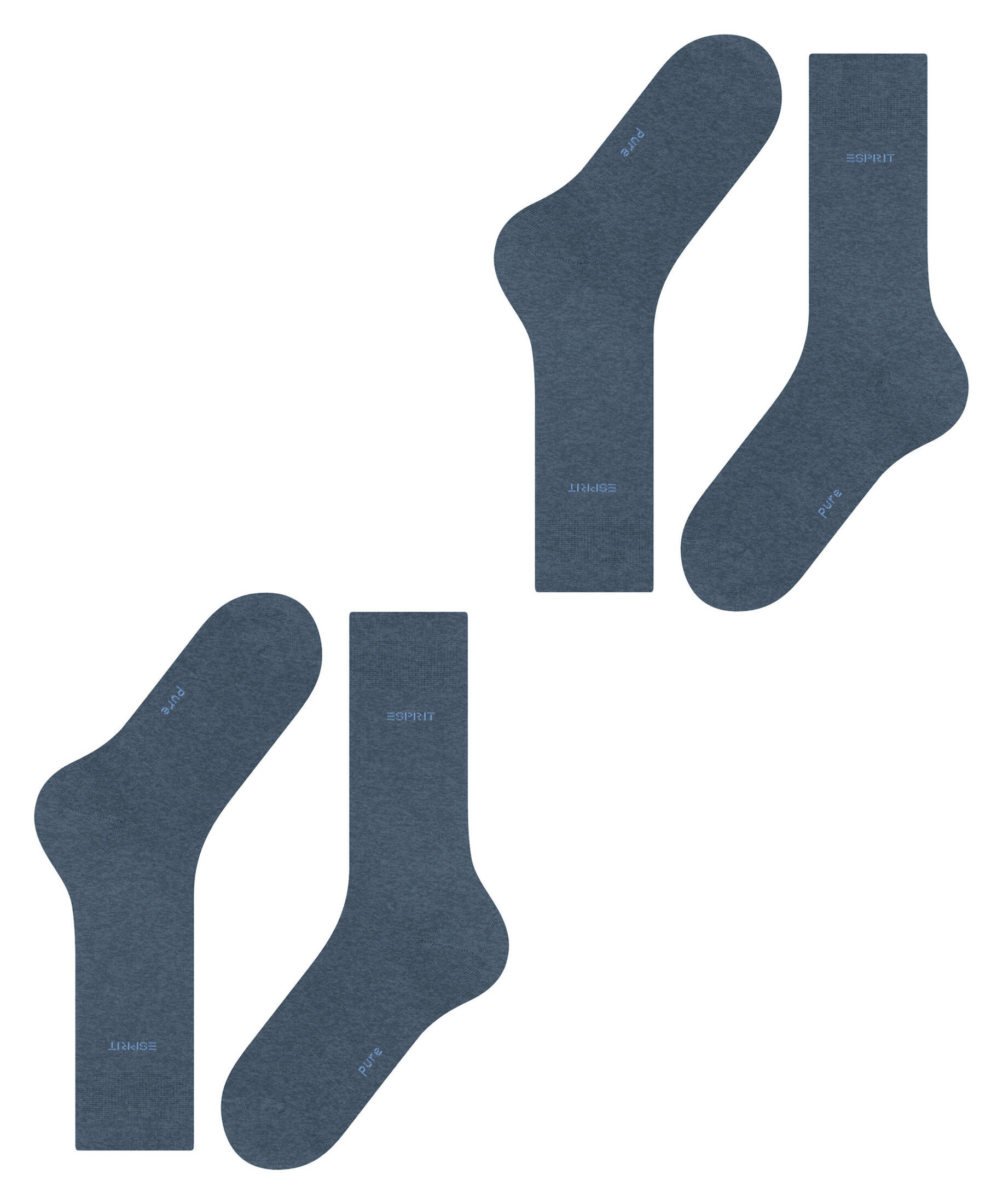 Esprit Herren Socken "Basic Uni 2-Pack" in Blau kaufen | engelhorn