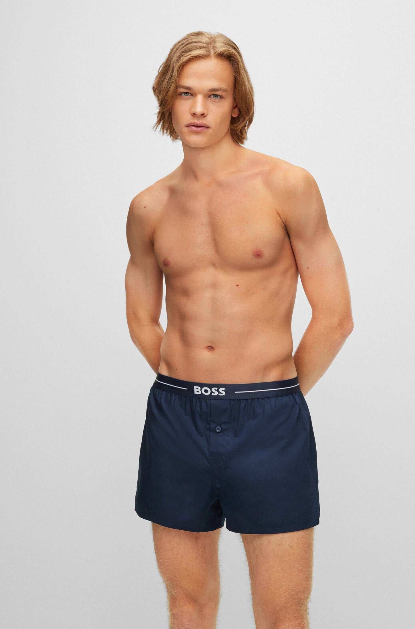BOSS Herren Pyjamashorts BOXER EW 2er-Pack in blau kaufen | engelhorn