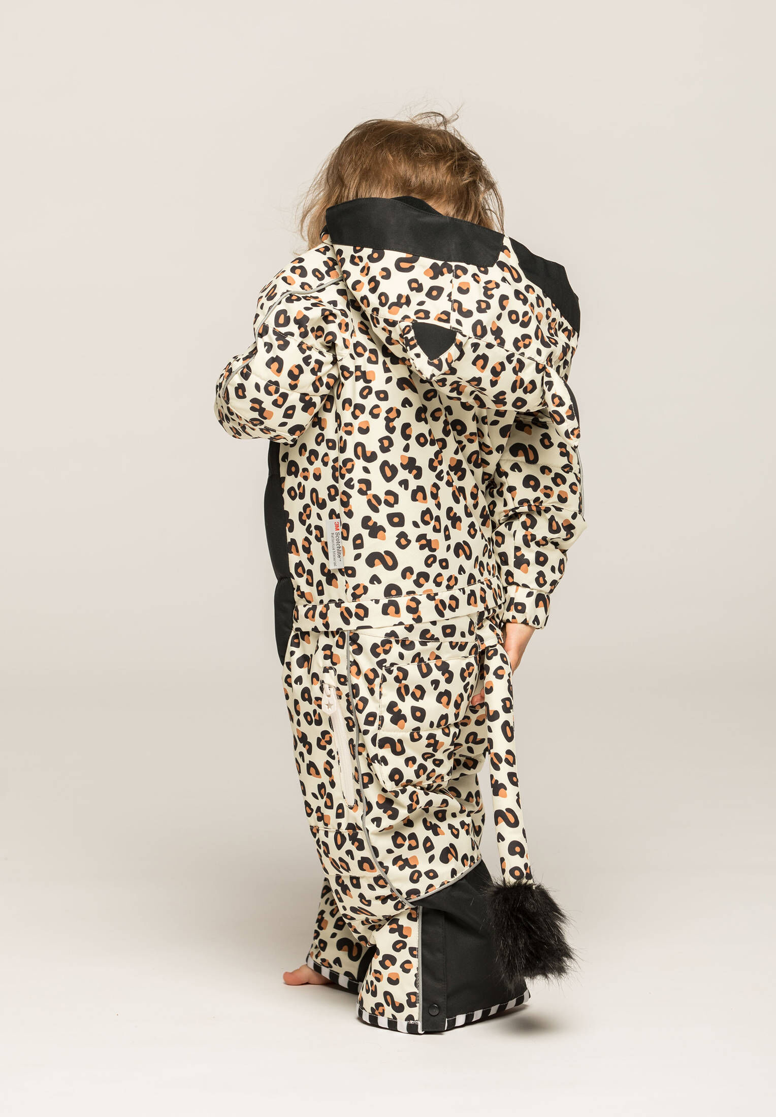 Kinder Schneeanzug CHEETADO Leopard Black