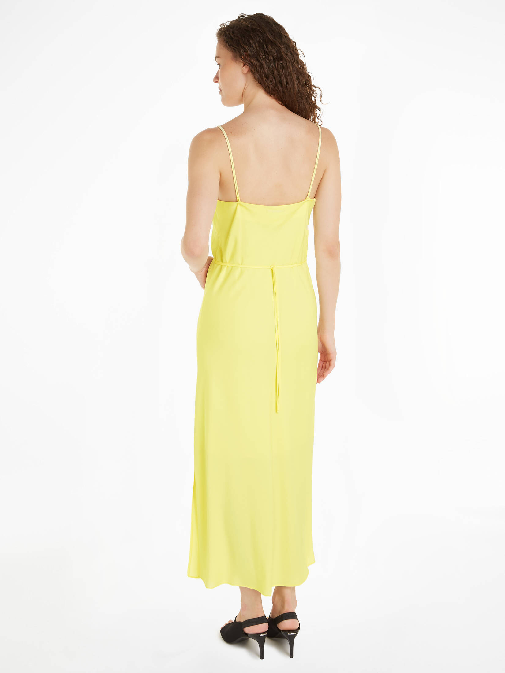Calvin Klein Damen Sommerkleid RECYCLED CDC MIDI SLIP DRESS in gelb ...