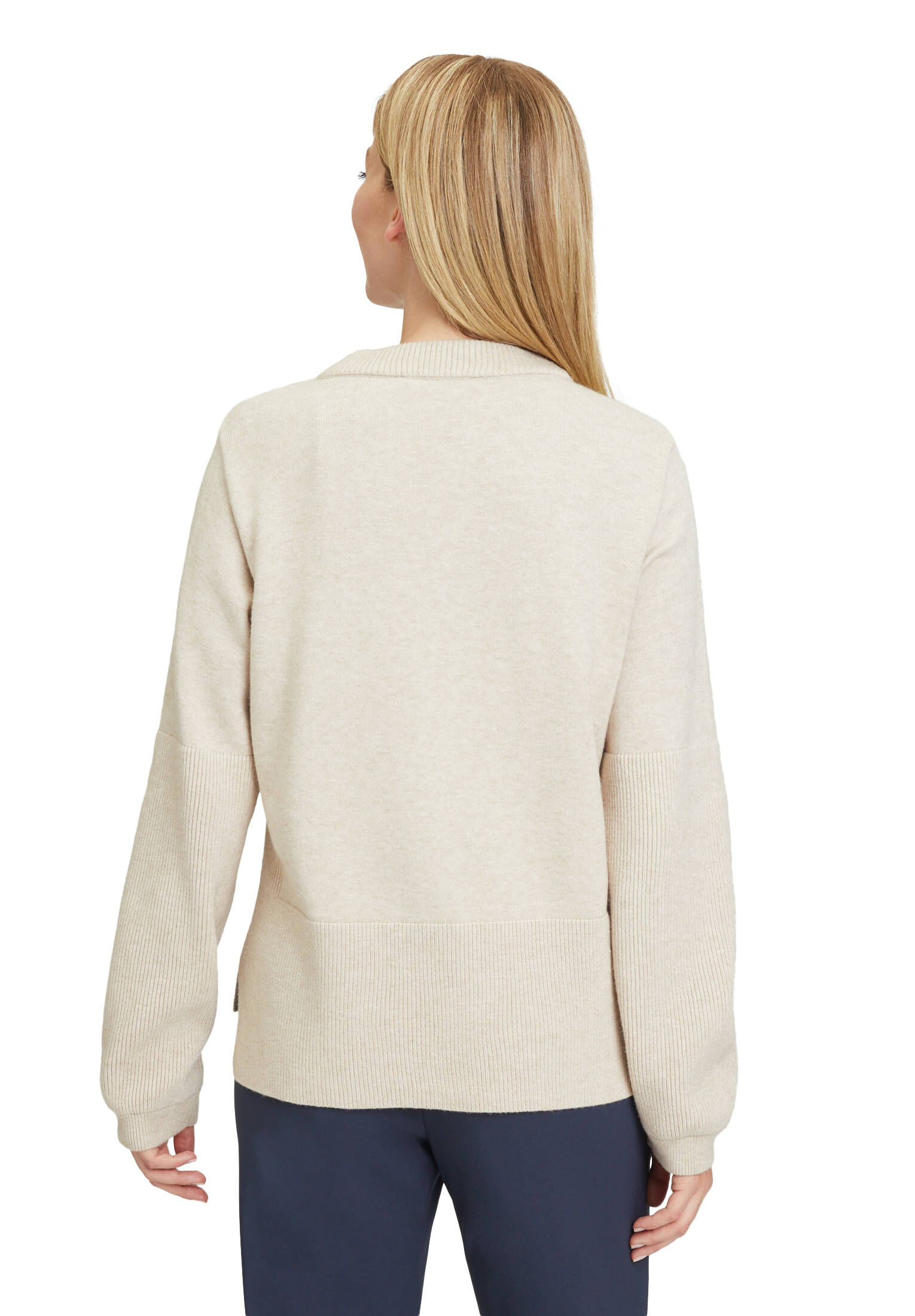 Damen Strickpullover mit Strickdetails