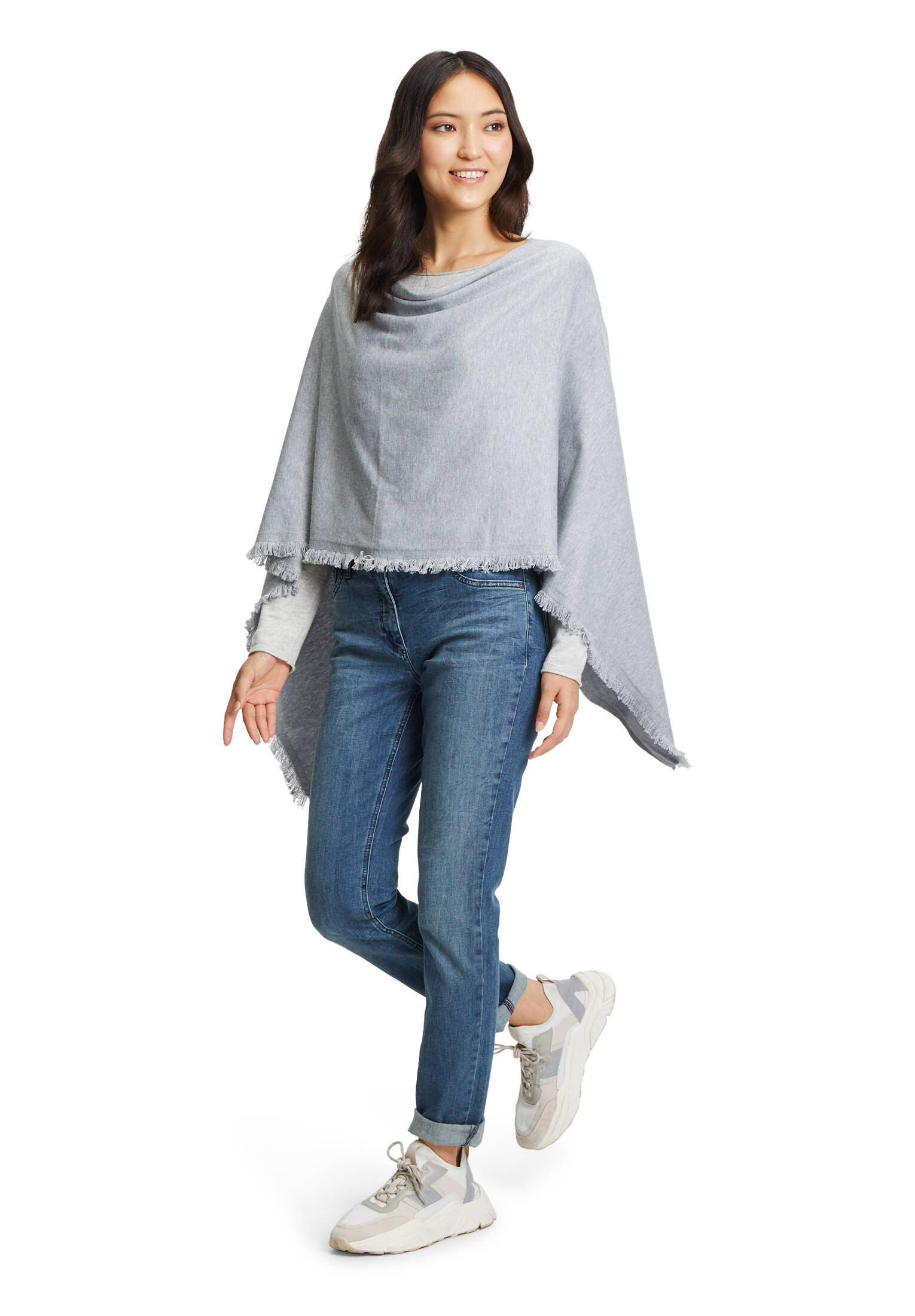 Betty Barclay Damen Strick-Poncho mit Fransen kaufen | engelhorn