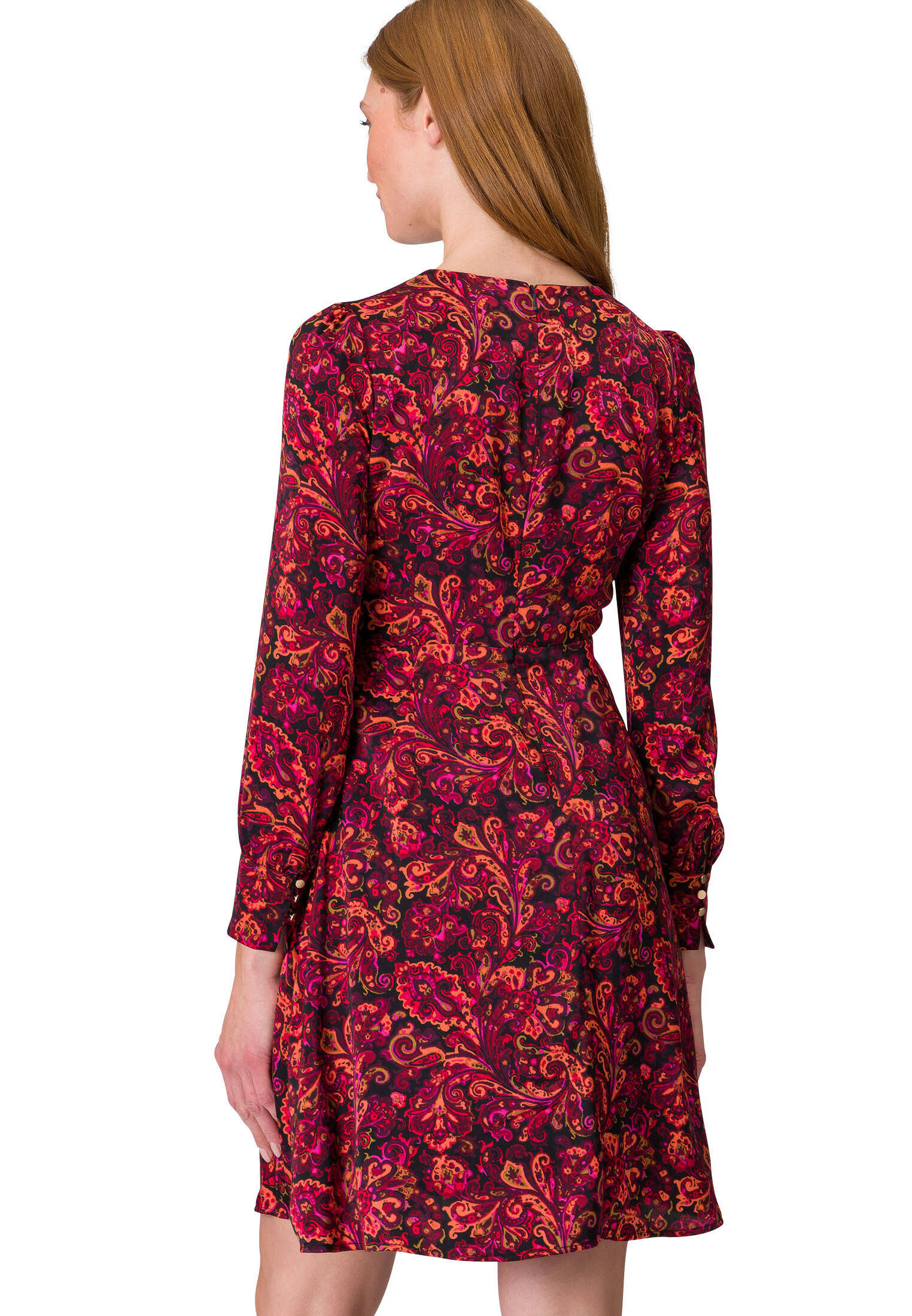 Damen Satinkleid mit Paisleyprint