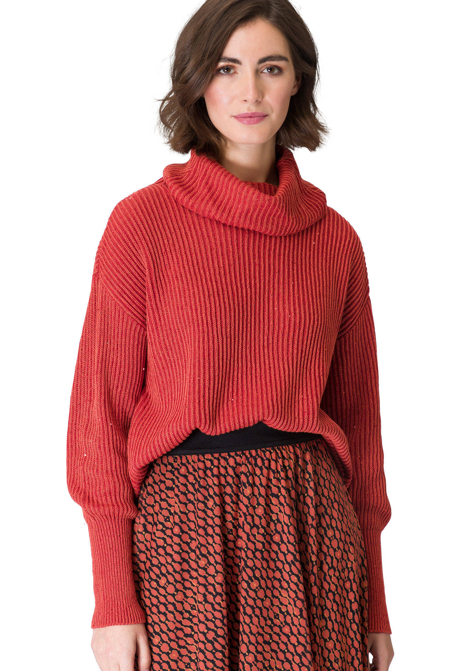 Damen Rollkragenpullover mit Pailetten