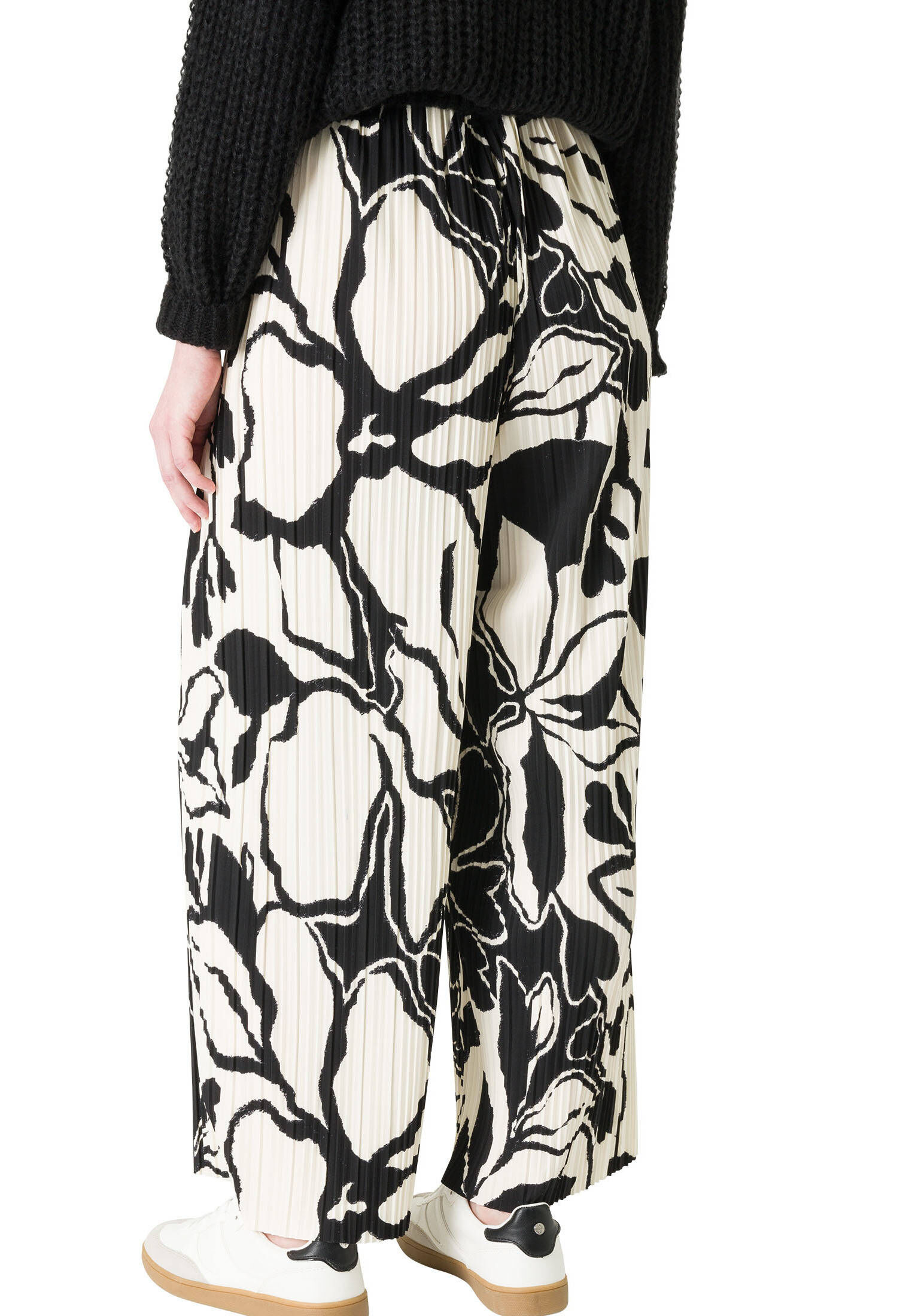 Damen Plissee Culotte mit Blumenmuster 28 Inch