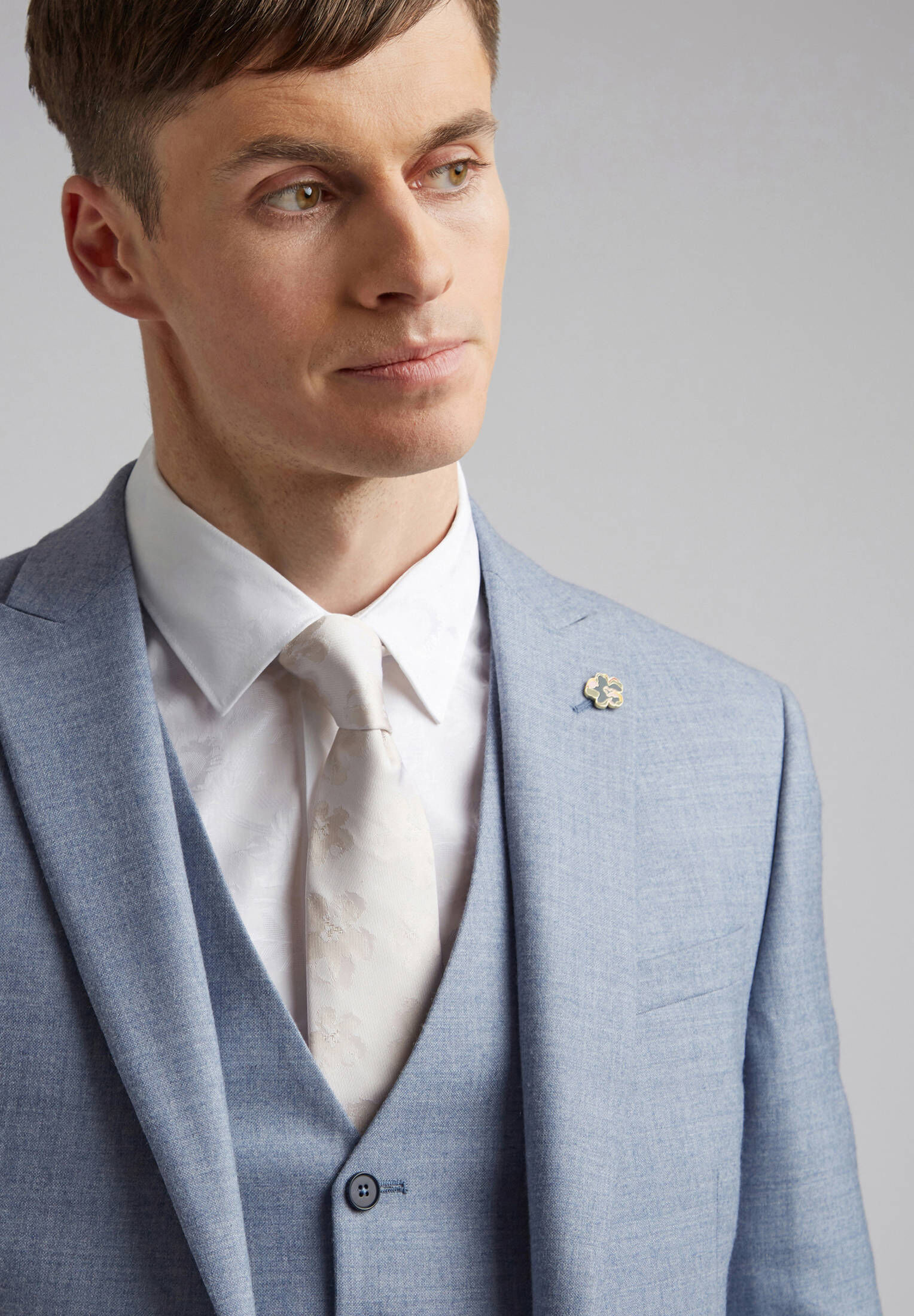 Herren Sakko Dusty Blue Light Flannel