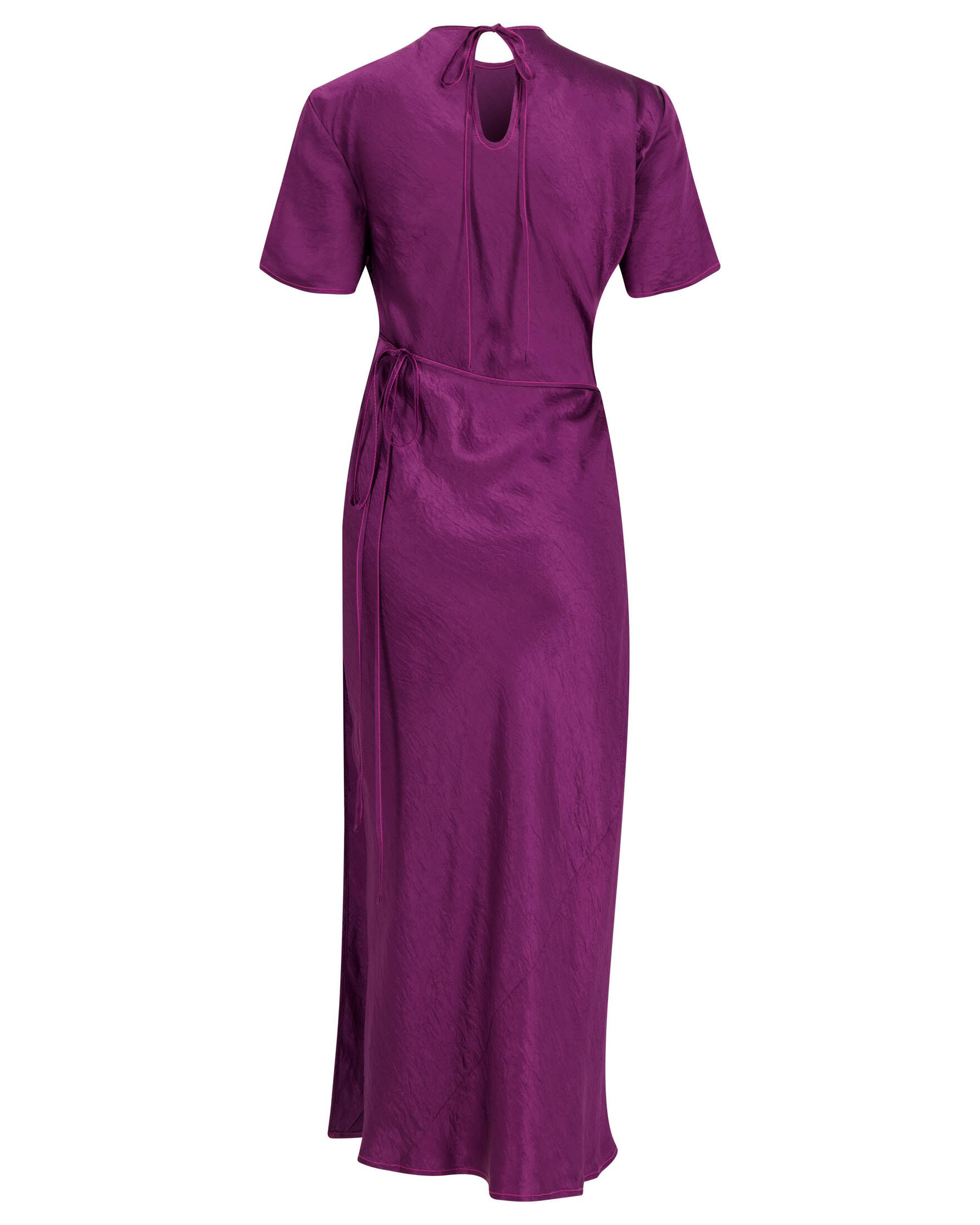 Damen Satinkleid Regular Fit kurzärmelig