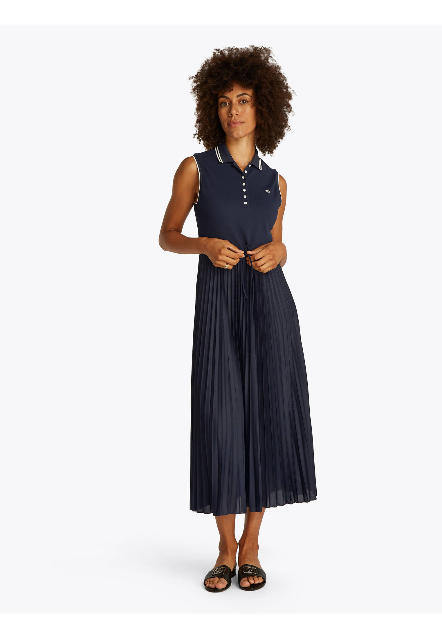 Tommy Hilfiger Damen Polokleid mit Falten in blau kaufen | engelhorn