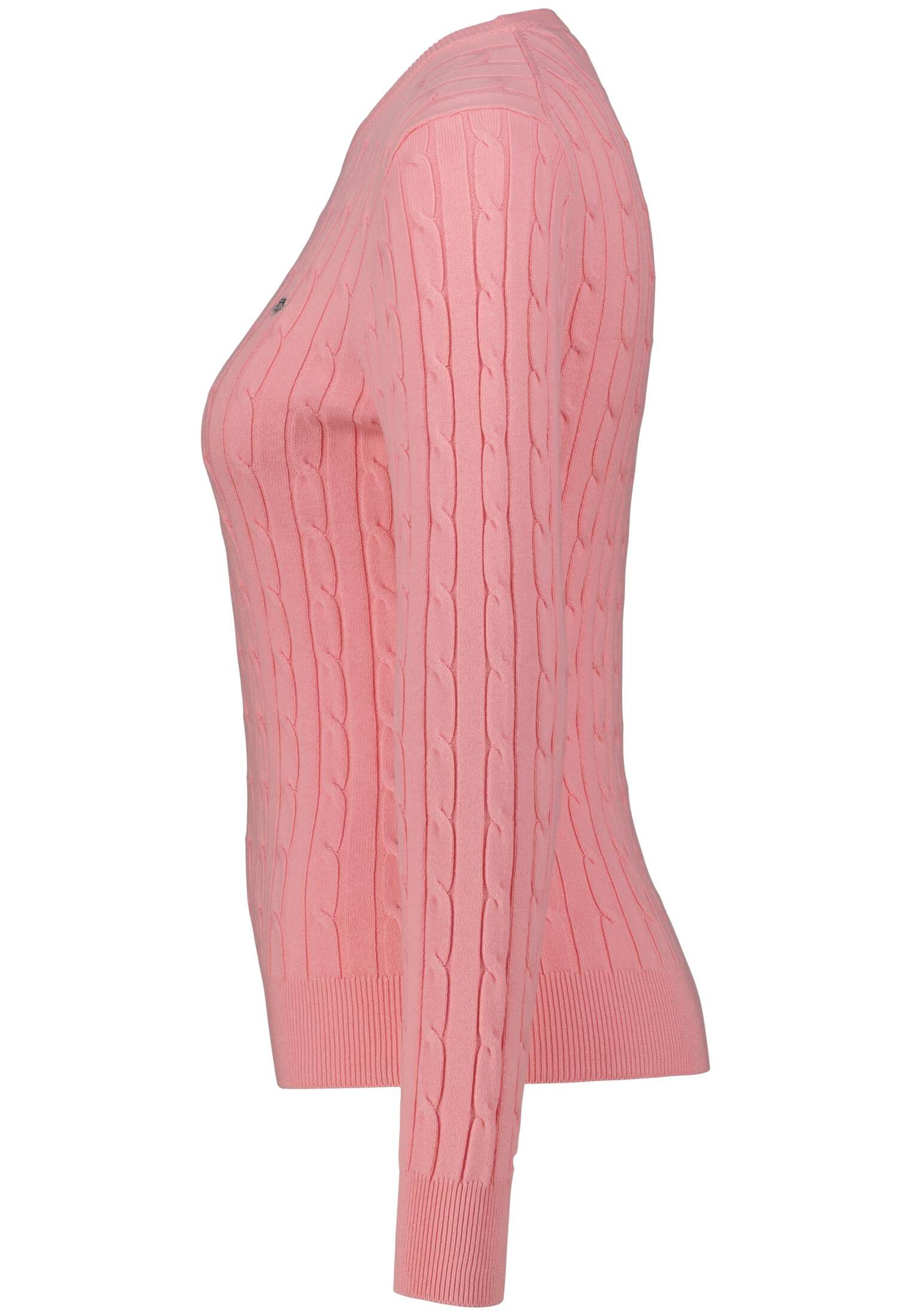 Damen Strickpullover mit Zopfmuster