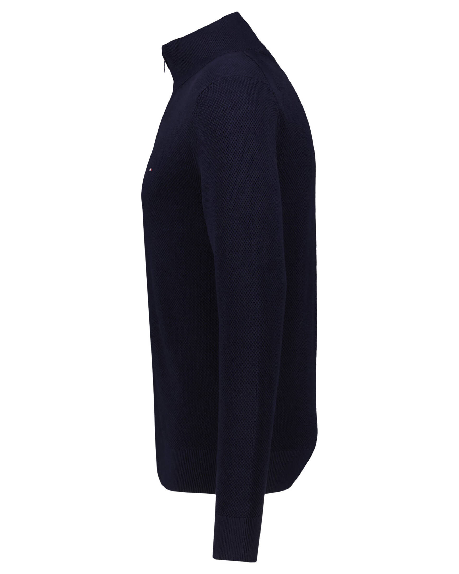 Herren Strickjacke PIQUE STRUCTURE ZIP THROUGH