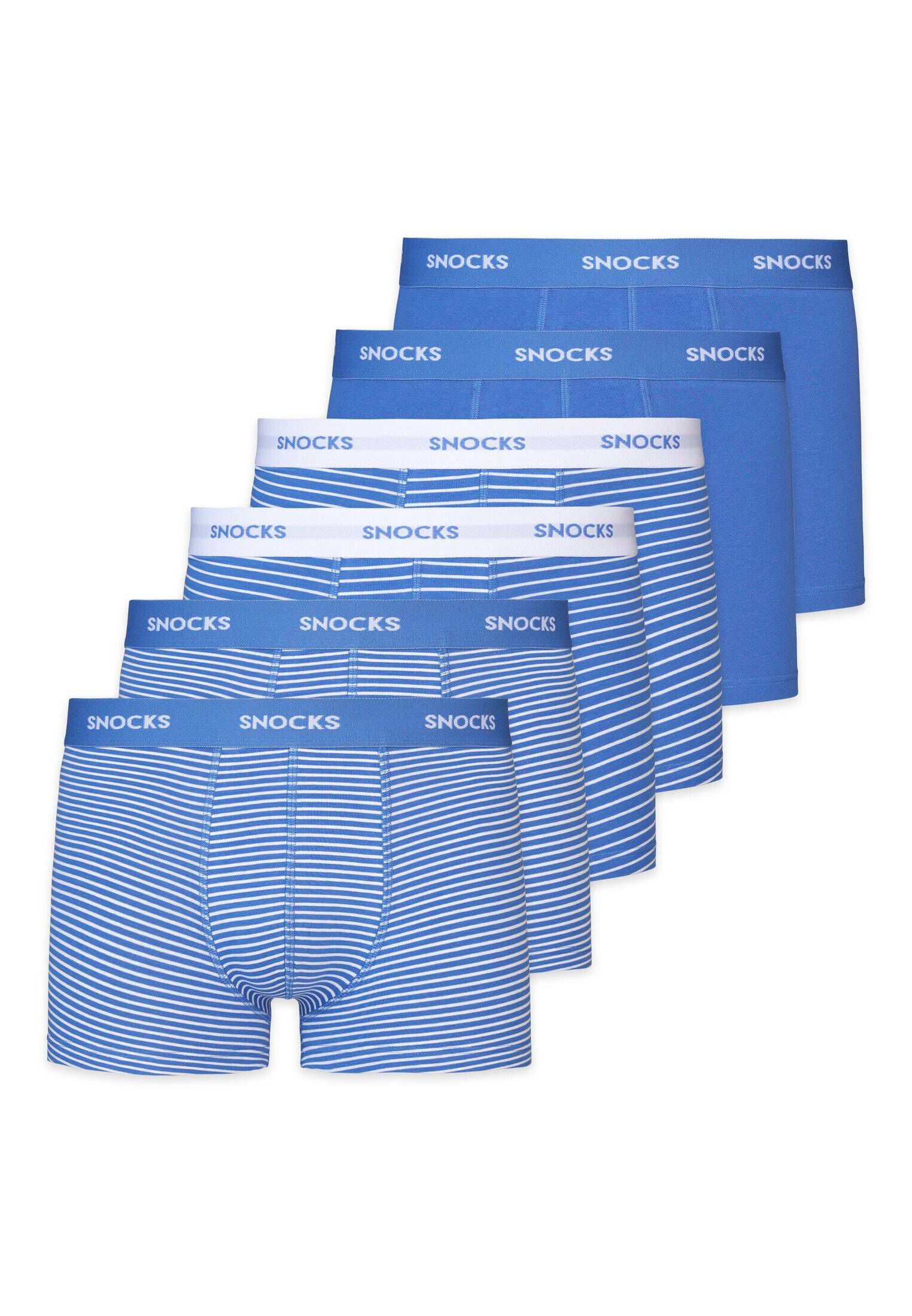 Herren Boxershorts mit farbigem Bund aus Bio-Baumwolle im 6er-Pack