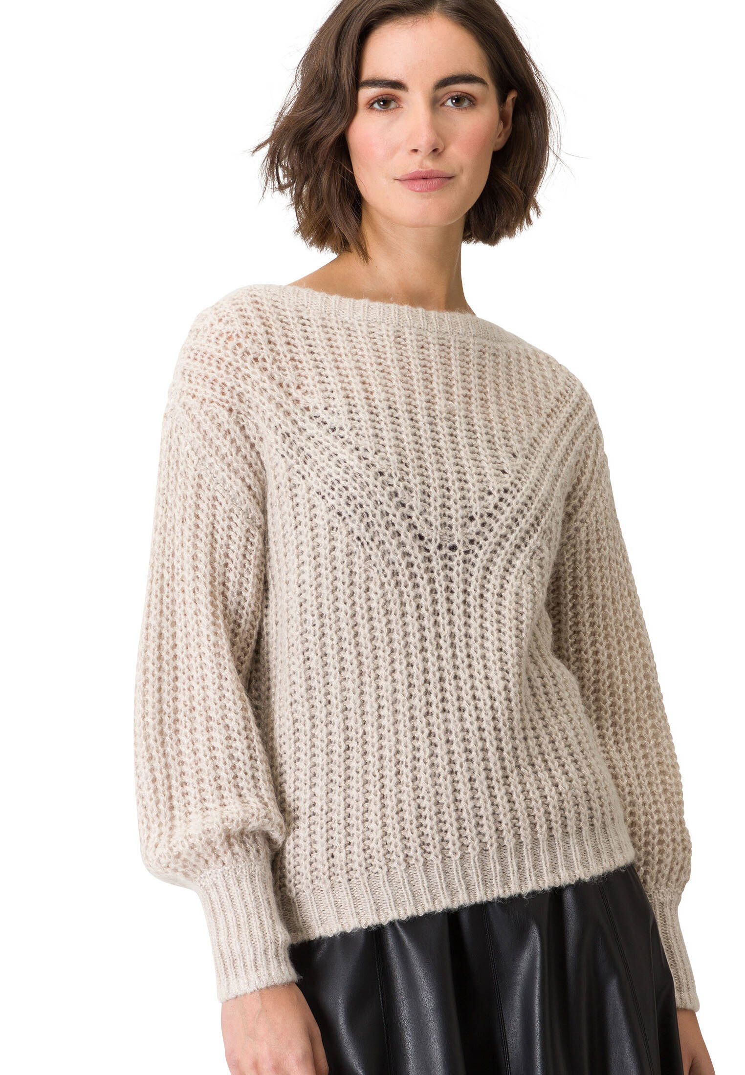 Damen Grobstrickpullover