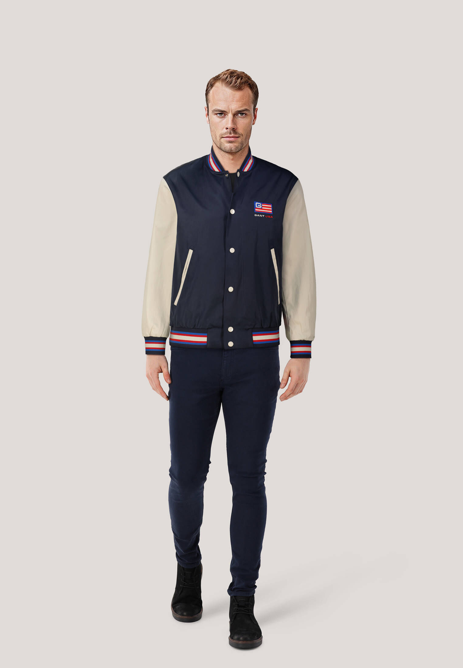 Gant Herren Blouson LIGHT VARSITY Regular Fit in blau kaufen | engelhorn