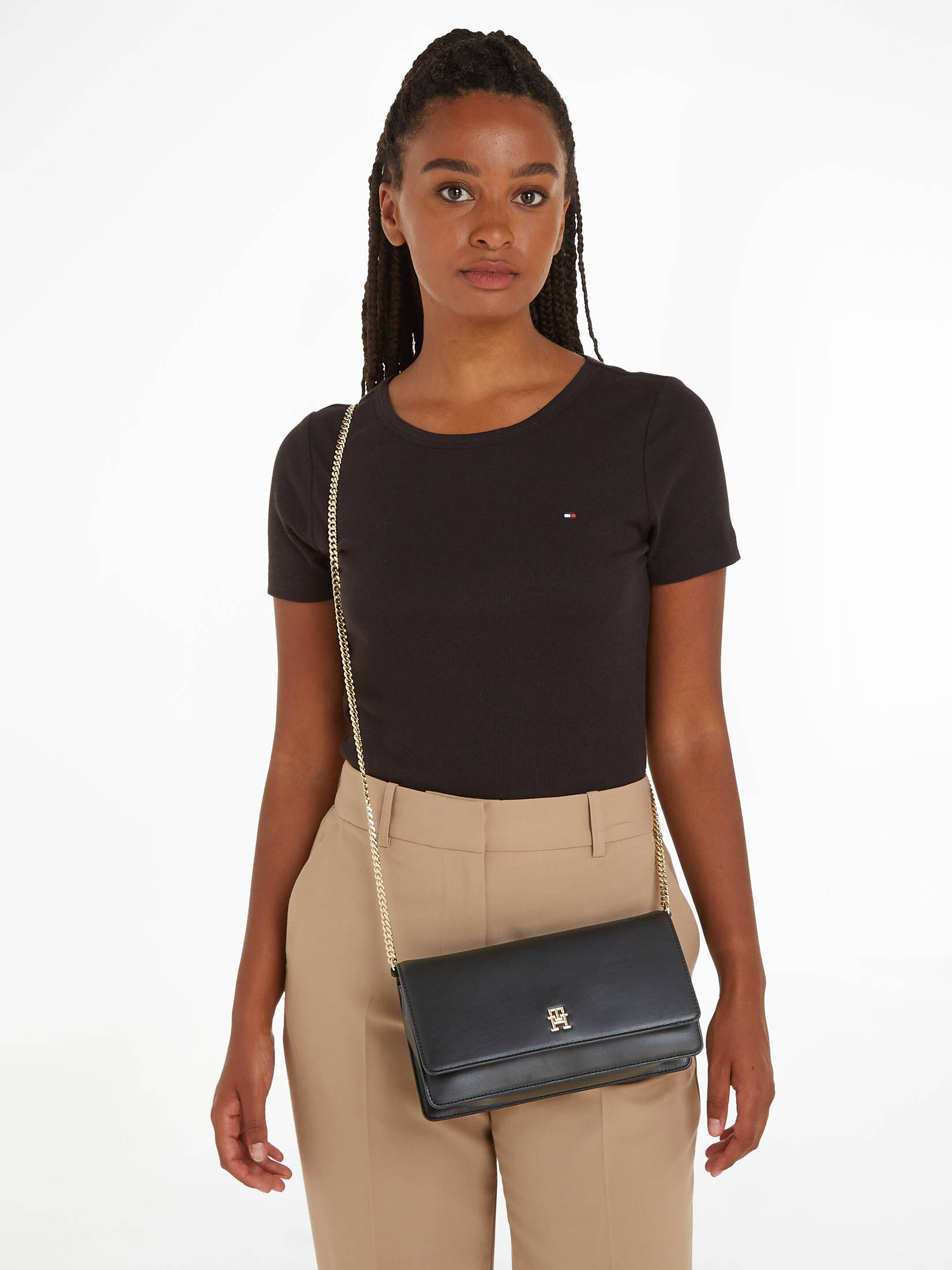 Tommy Hilfiger Damen Umhängetasche TH REFINED CHAIN CROSSOVER in ...