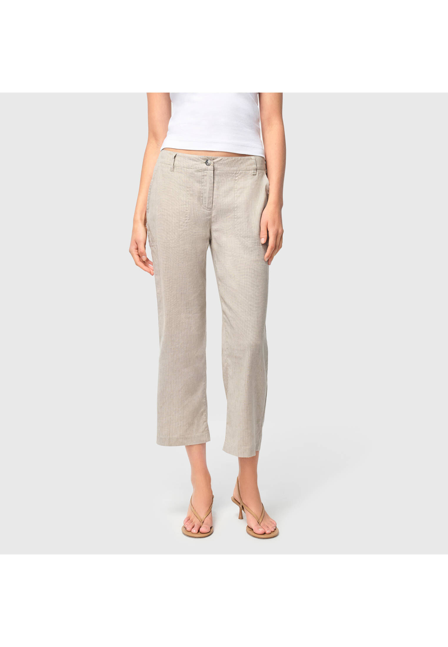Damen Leinenhose NORA CROPPED Relaxed Fit verkürzt
