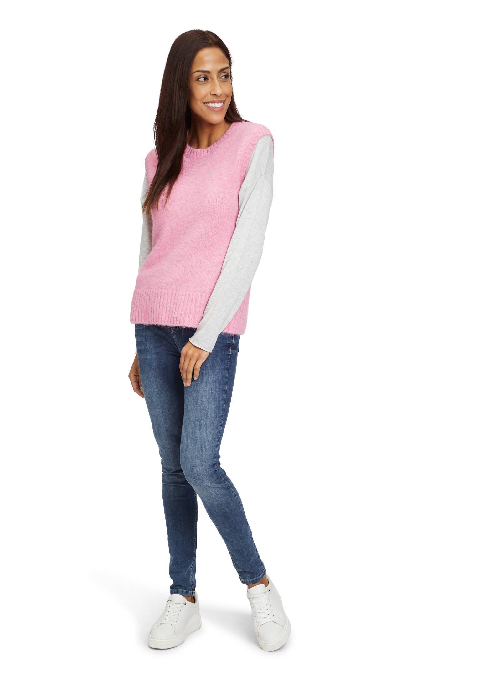 Damen Strickpullover mit Rundhalsausschnitt