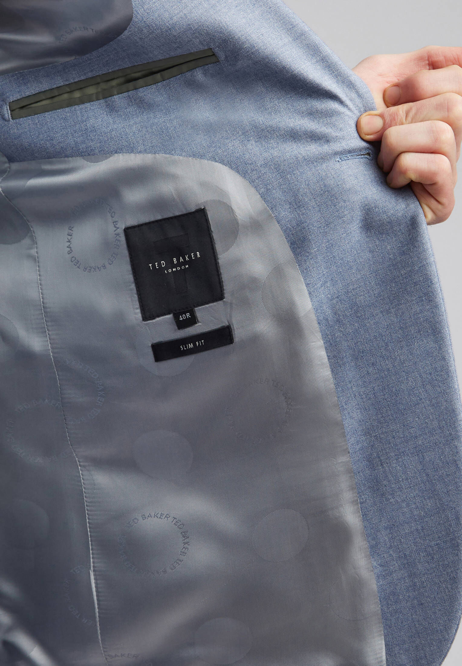 Herren Sakko Dusty Blue Light Flannel