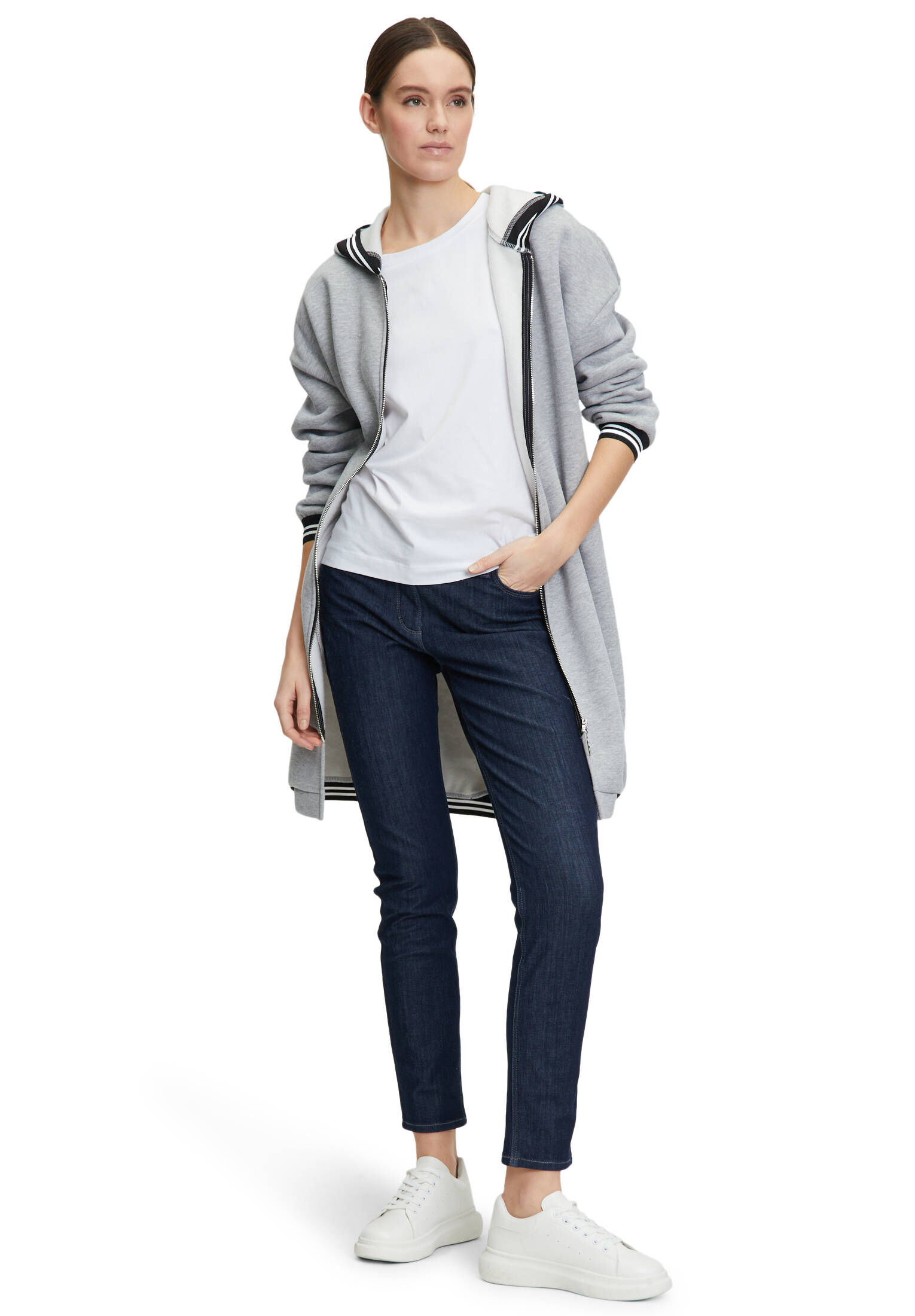 Damen Sweatmantel mit Kapuze Relaxed Fit