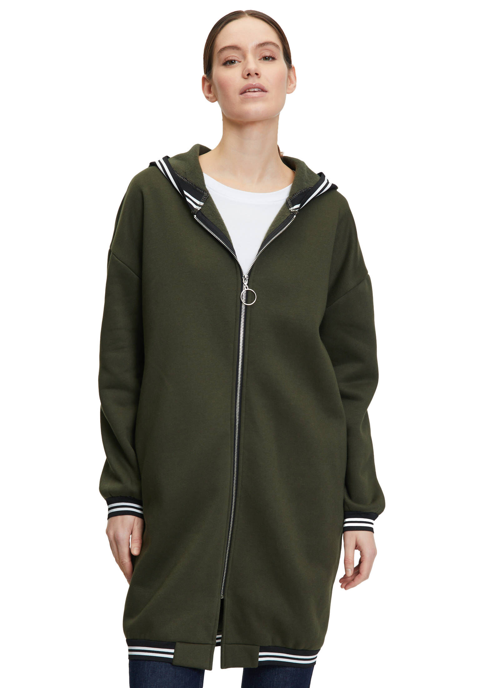 Damen Sweatmantel mit Kapuze Relaxed Fit