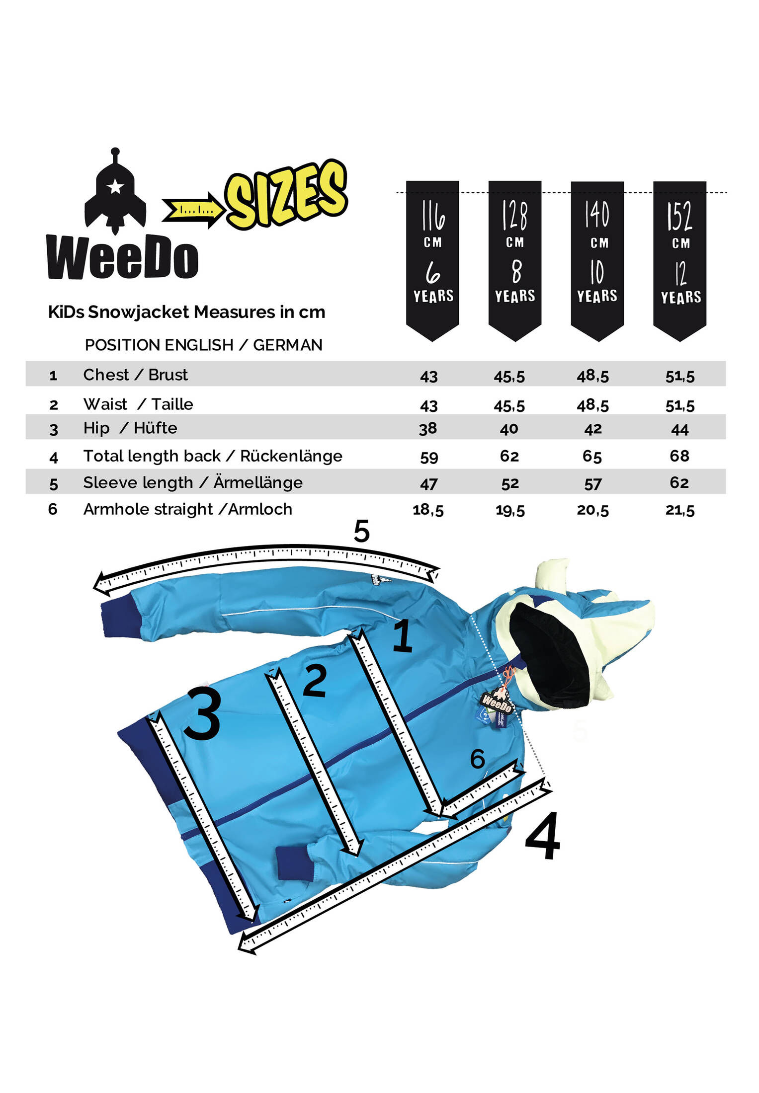 Kinder Winterjacke BLUE MONDO Monster