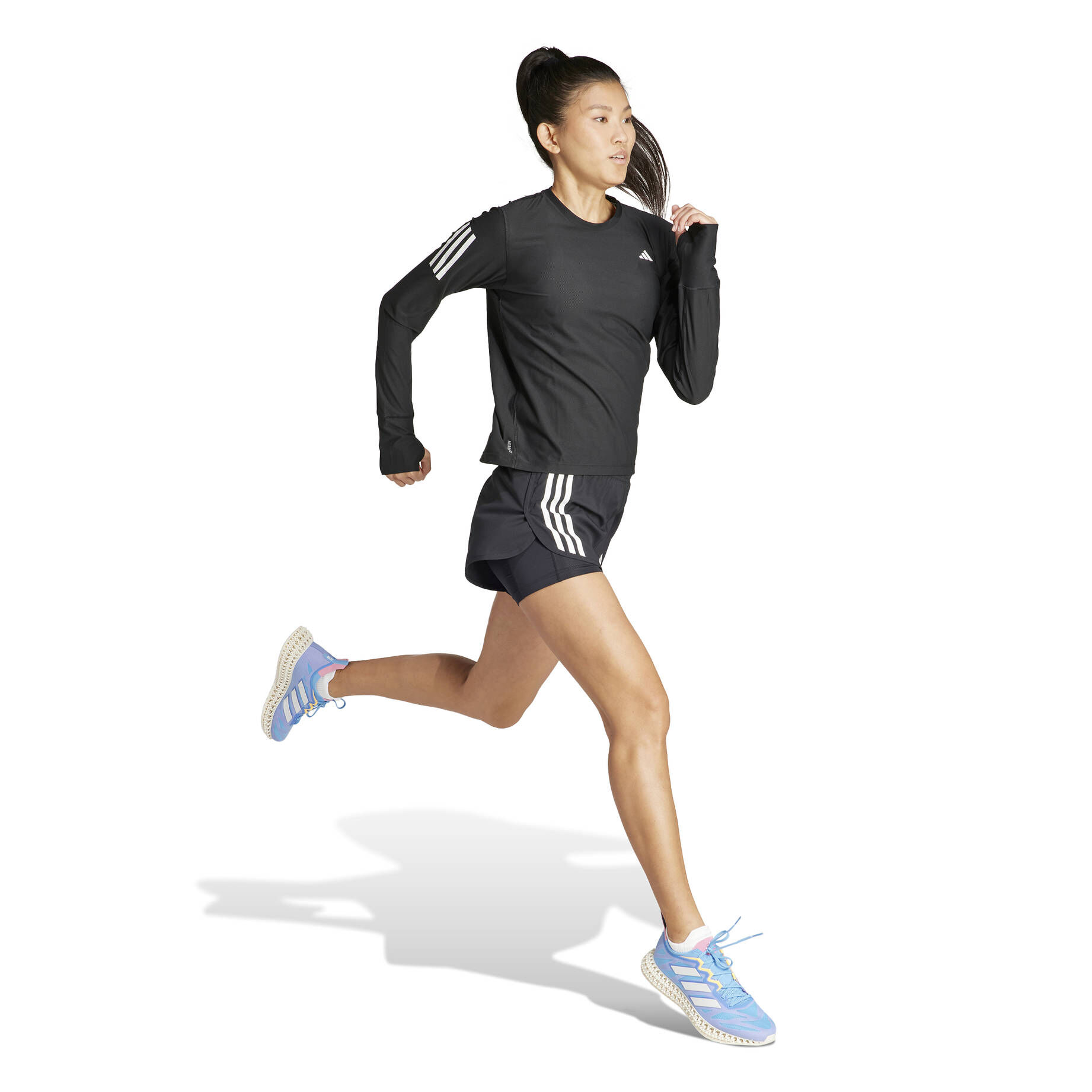 adidas Performance Damen Laufshirt OWN THE RUN LONGSLEEVE W in schwarz ...