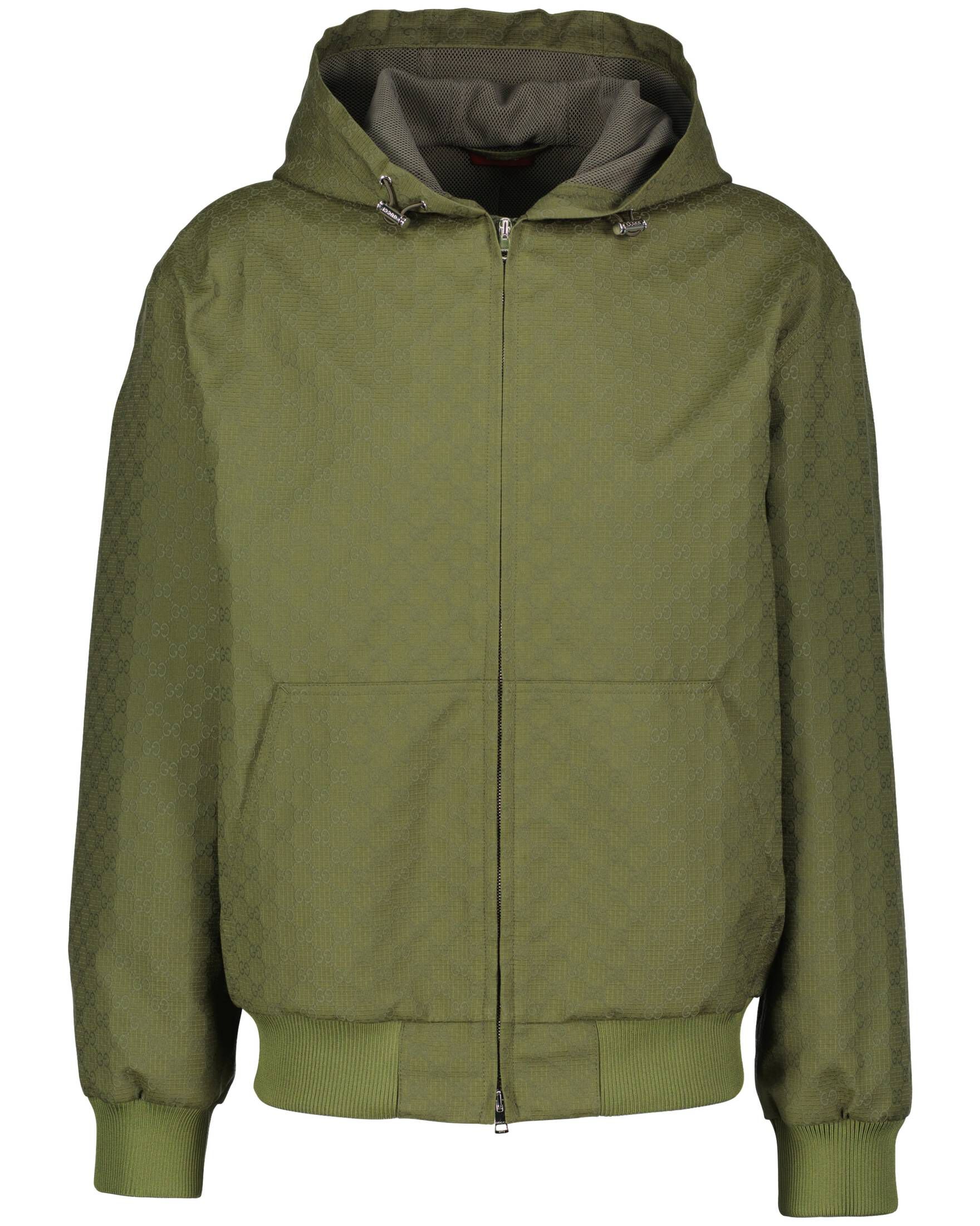 Gucci Herren Jacke aus GG-Ripstop mit Kapuze in grün kaufen | engelhorn