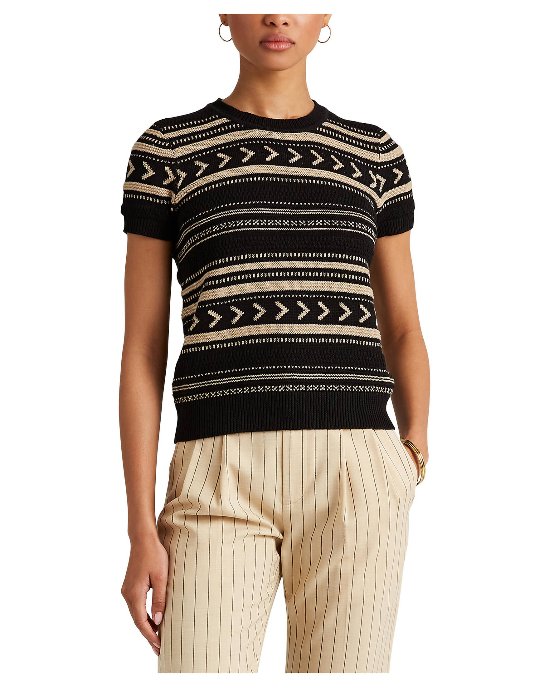 Damen Strickpullover Kurzarm