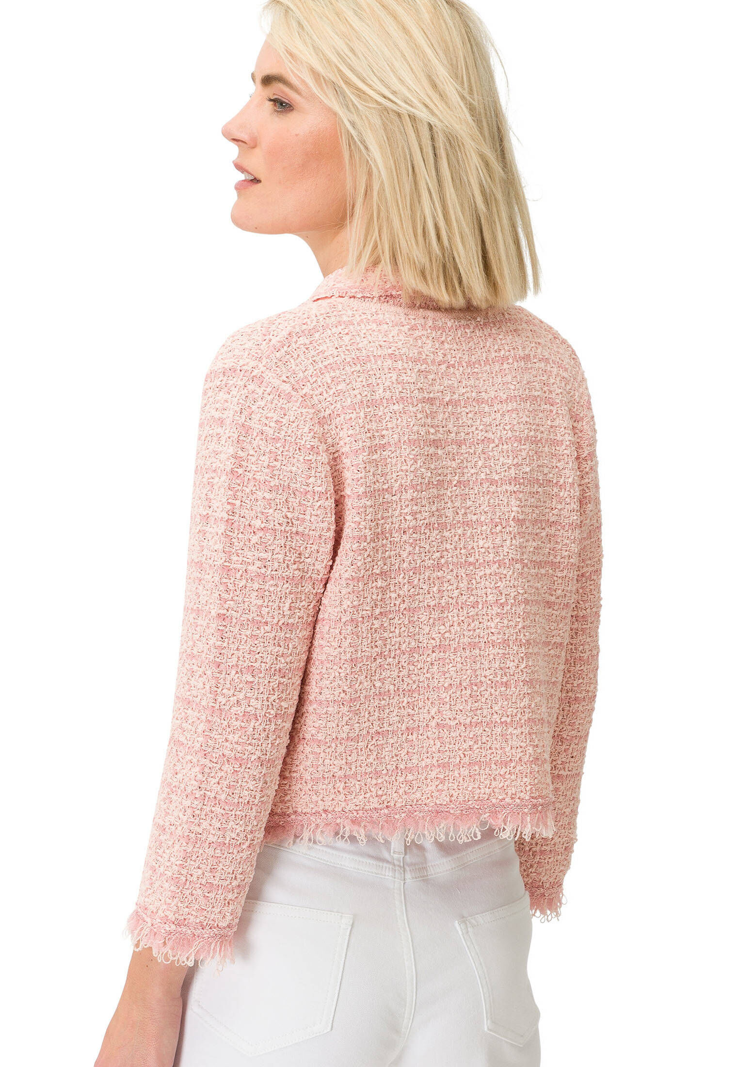 Damen Jacke Bouclè Optik