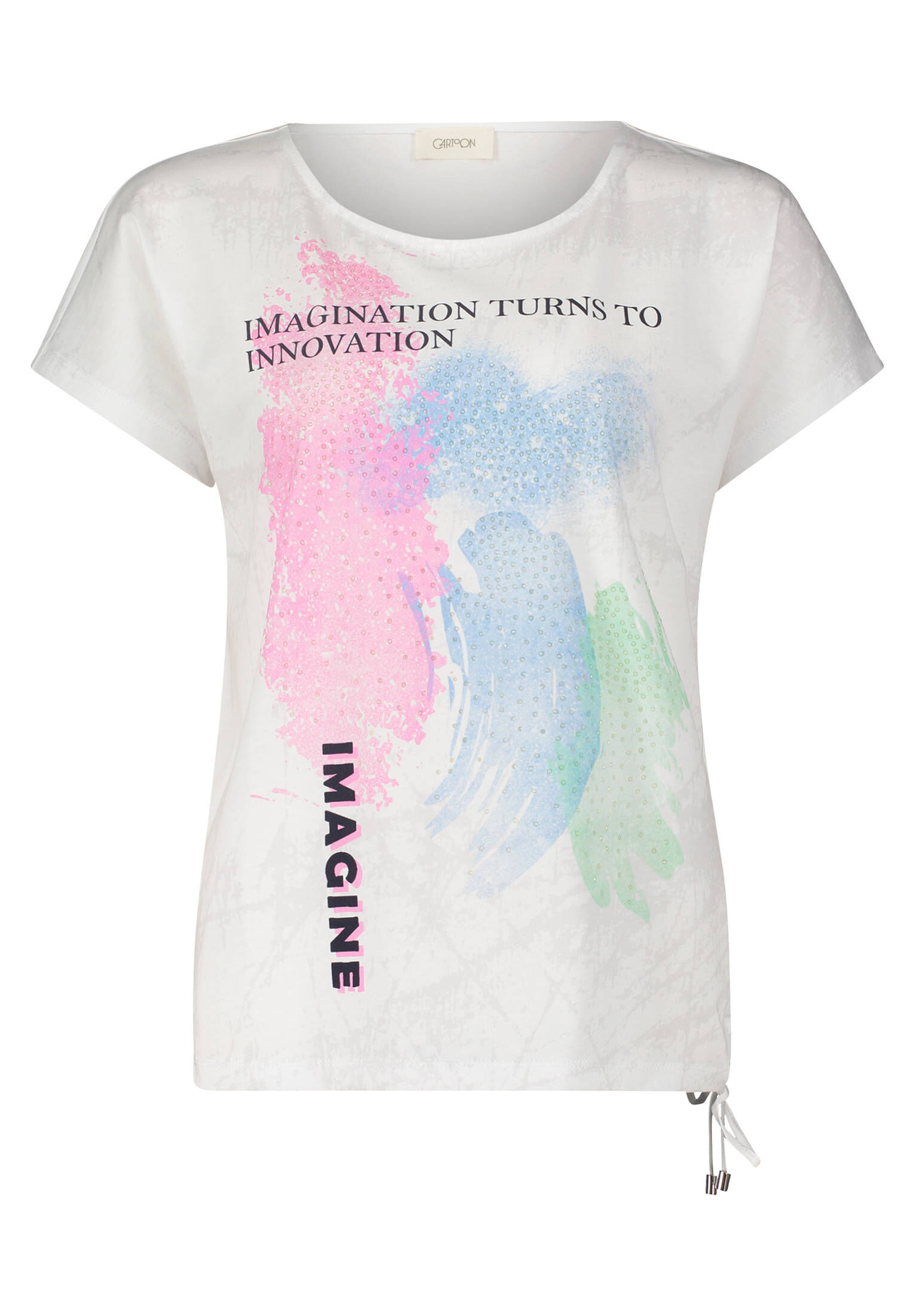 Damen Printshirt mit Tunnelzug