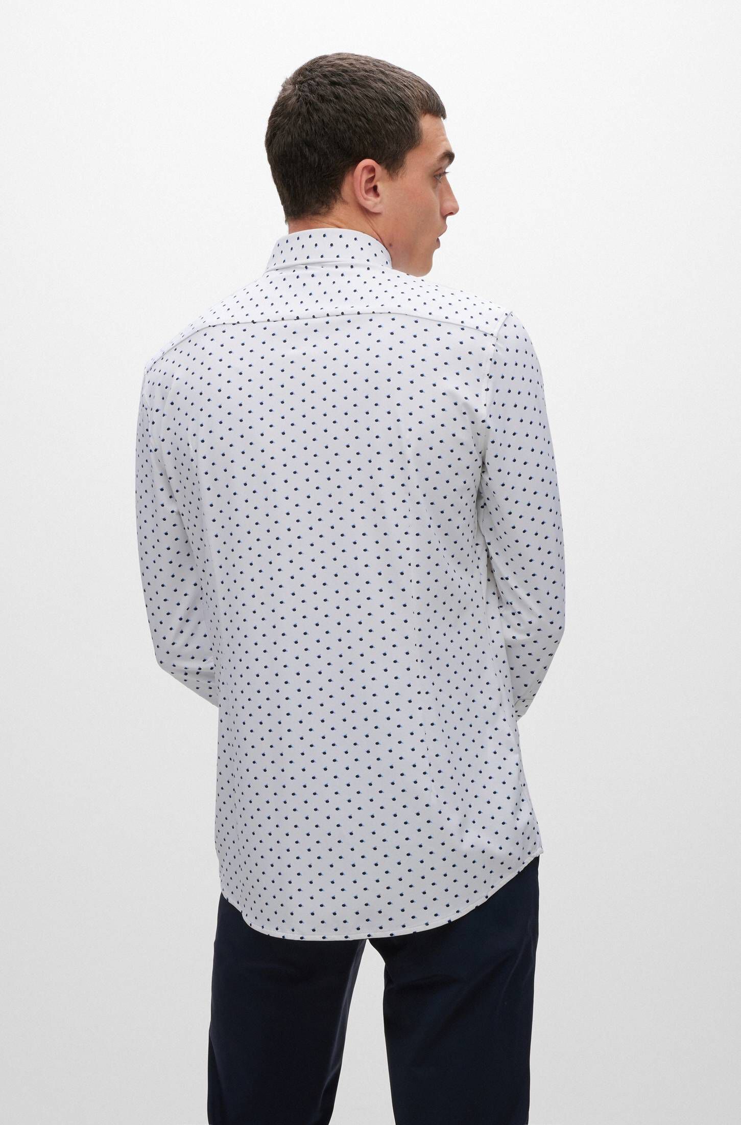 Herren Hemd P-HANK-KENT-C-222 Slim Fit Langarm