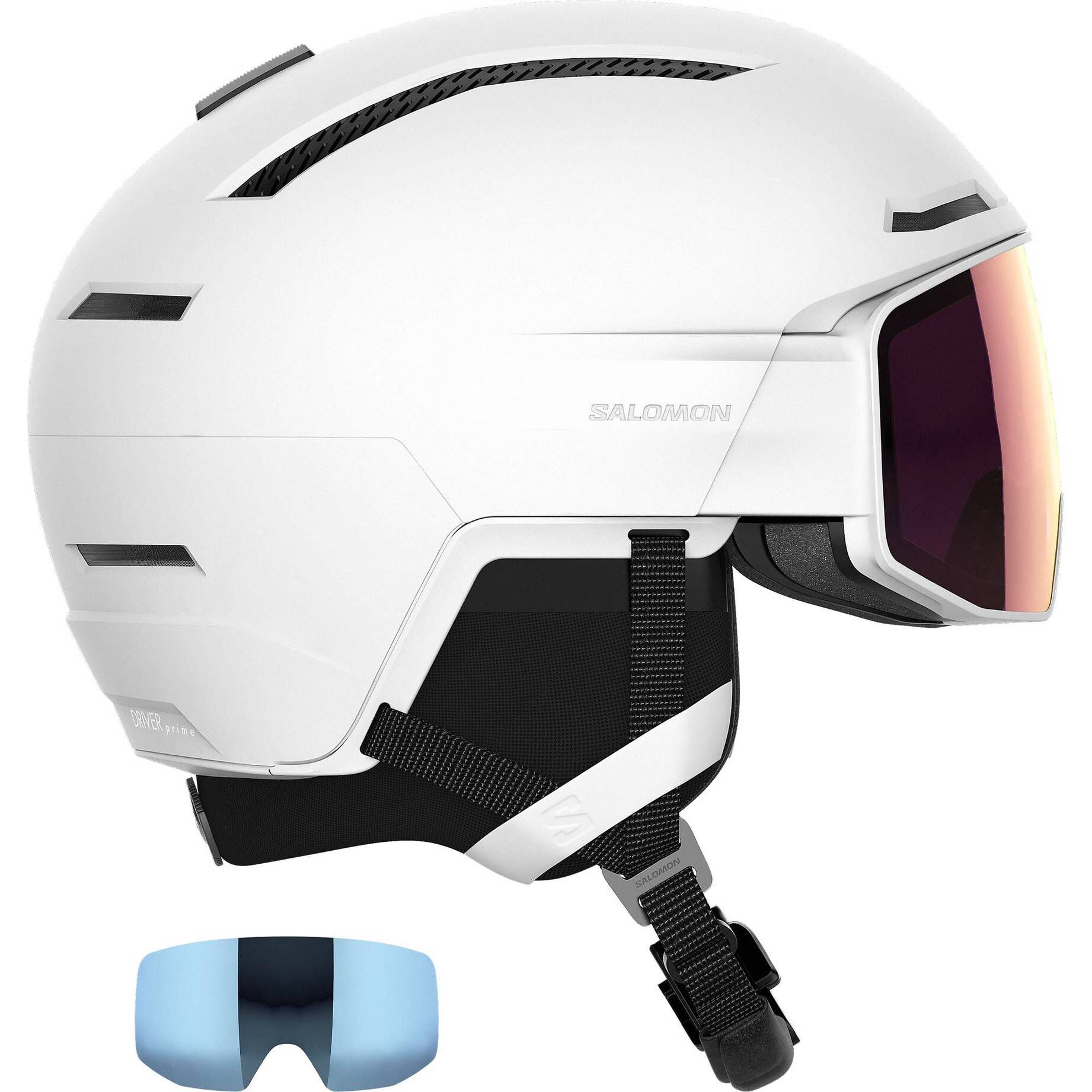 Salomon Skihelm mit Visier HELMET DRIVER PRIME SIGMA PLUS in weiß ...