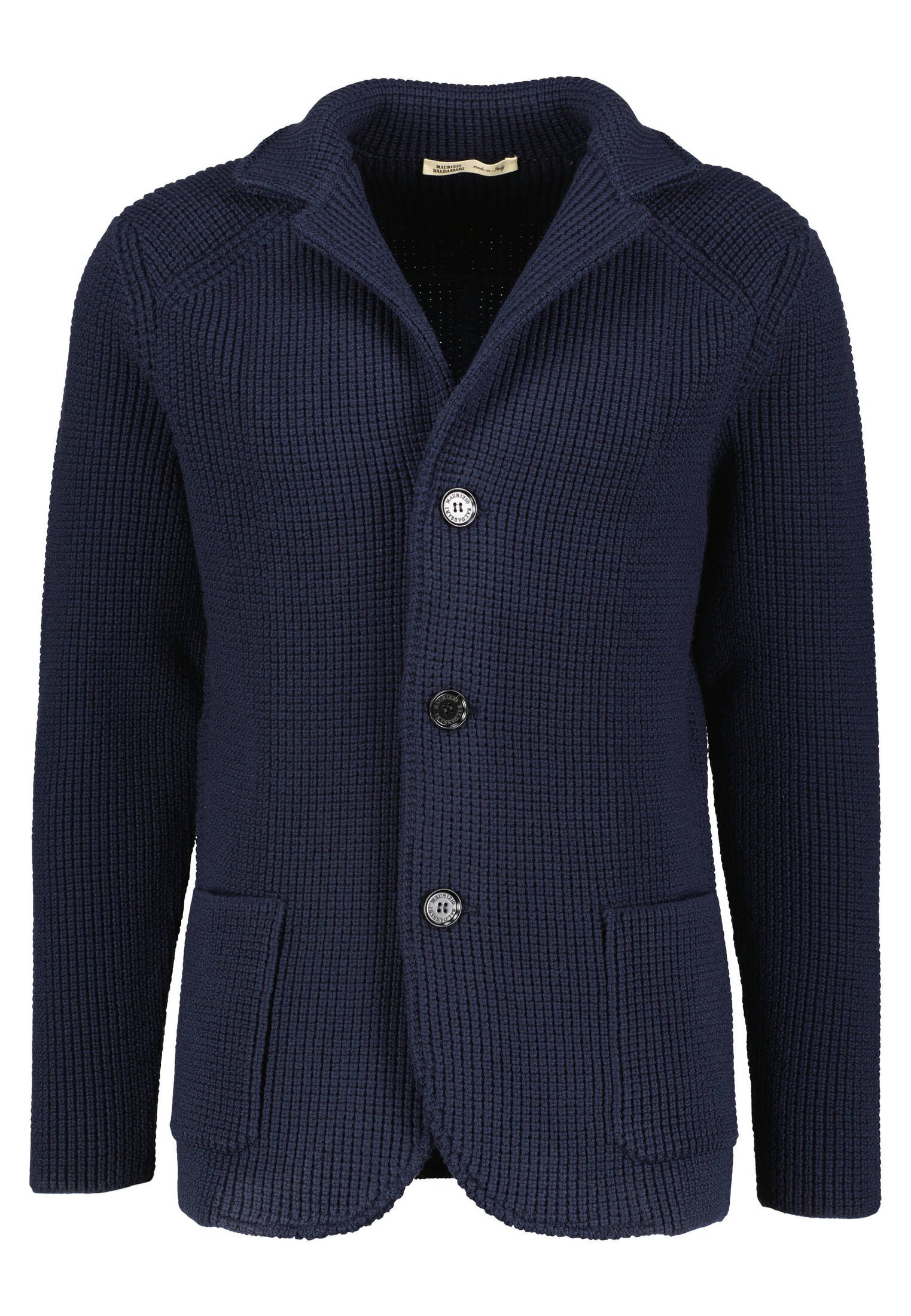 Maurizio Baldassari Herren Strickjacke aus Wolle BRENTA SWACKET in blau ...