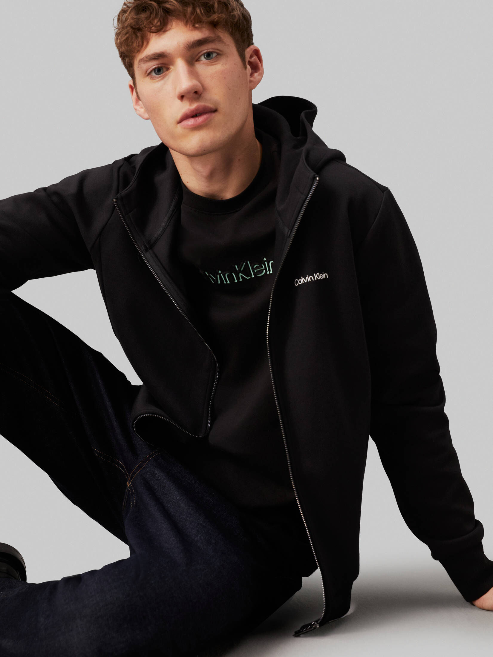 Herren Sweatjacke mit Kapuze MICRO LOGO REPREVE HOODIE JACKET
