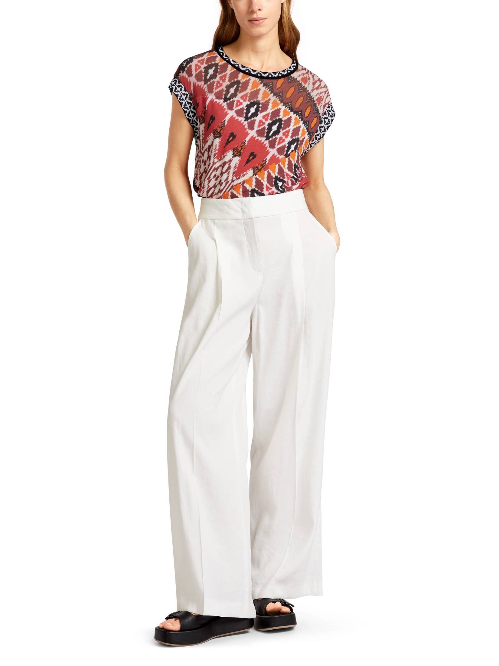 Marc Cain Damen Bundfaltenhose in weiß kaufen | engelhorn