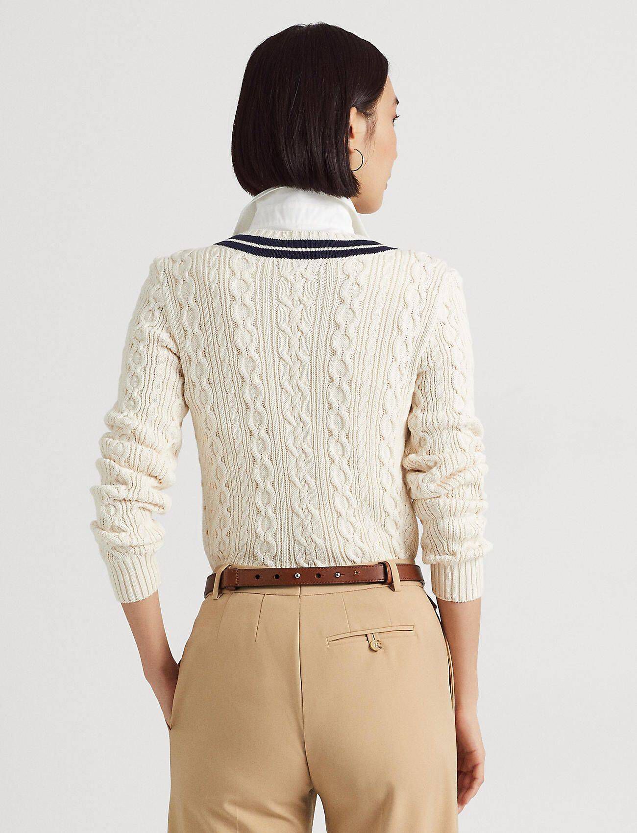 Damen Strickpullover mit Zopfmuster