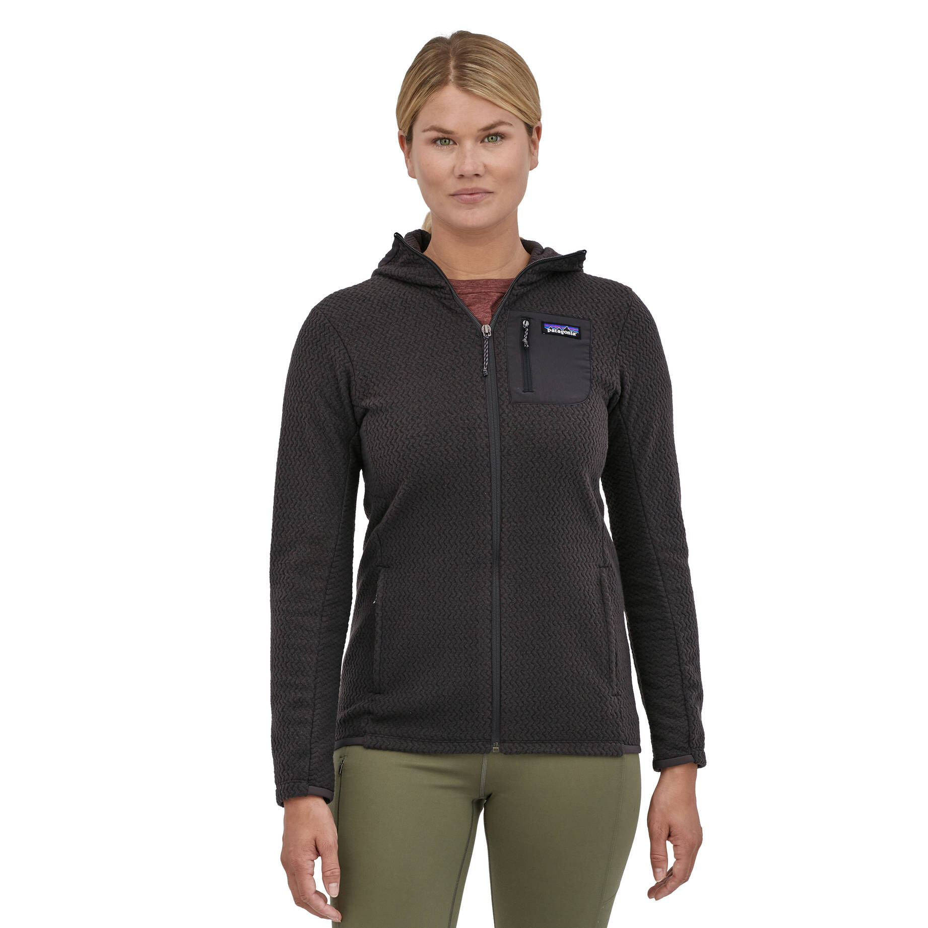 Damen Fleecejacke mit Kapuze R1 AIR FULL-ZIP HOODY