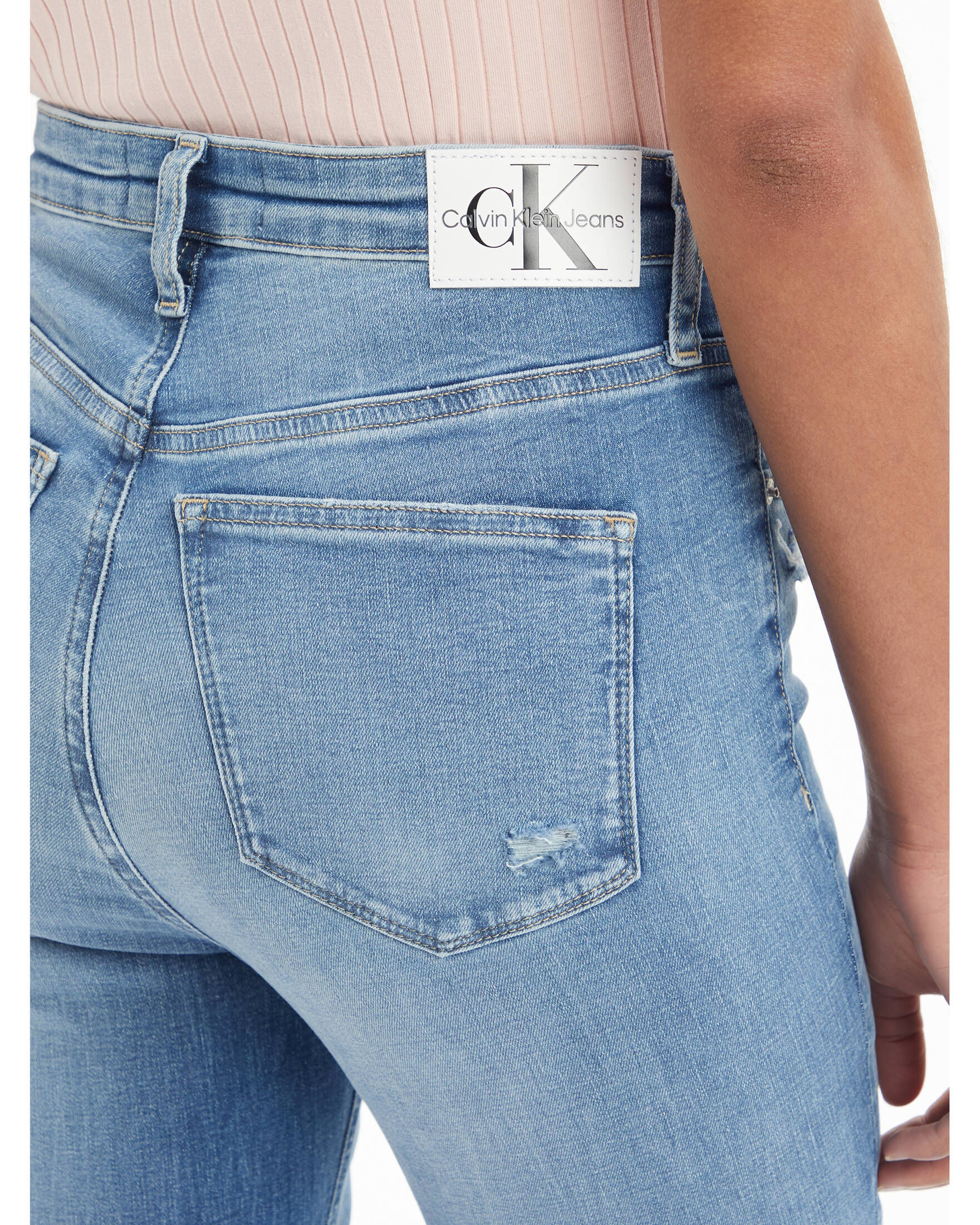 CALVIN KLEIN JEANS Damen Jeans HIGH RISE SUPER SKINNY ANKLE Skinny Fit ...