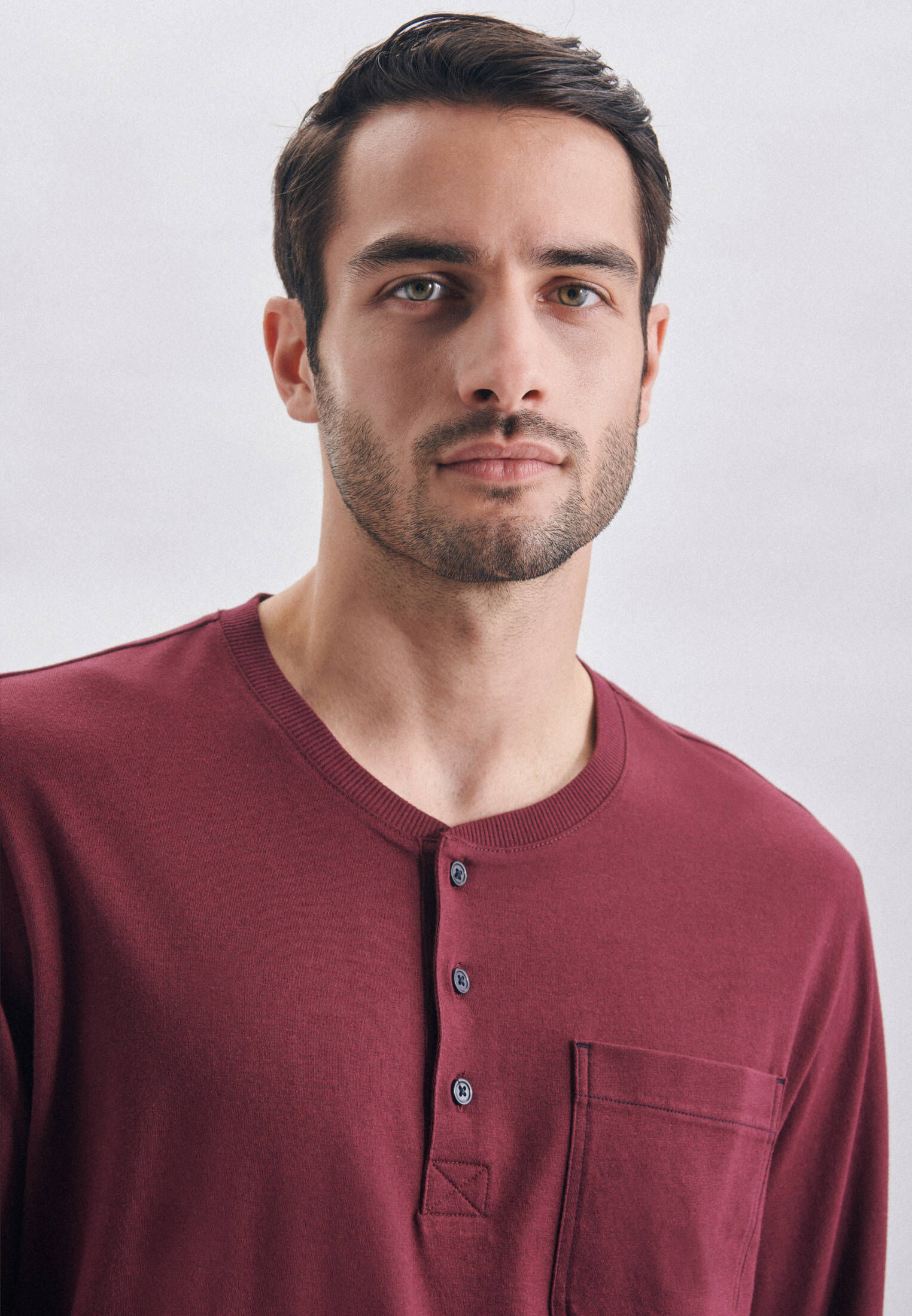 Herren Henley Schwarze Rose