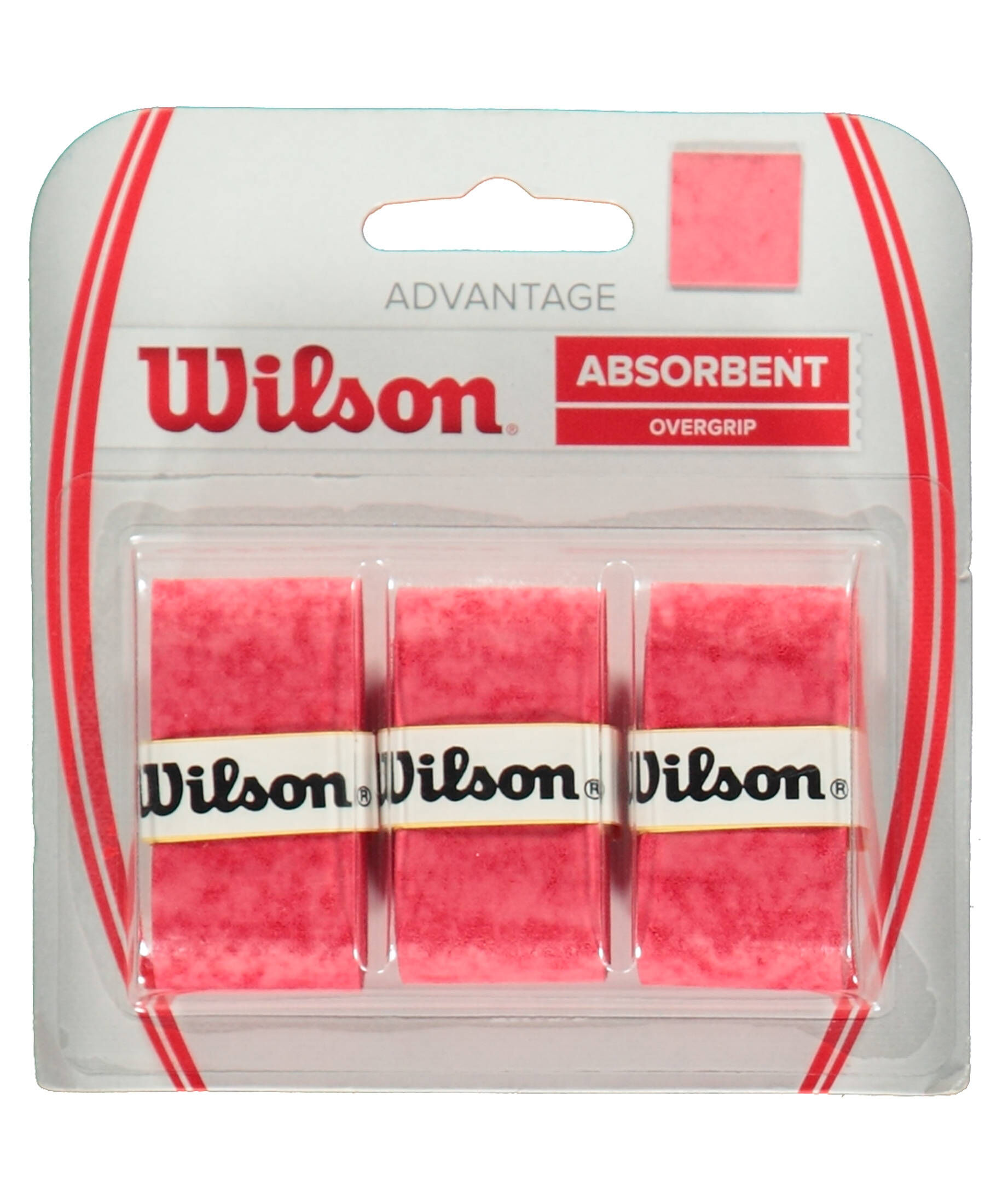 Wilson Tennis Griffband ADVANTAGE OVERGRIP 3-teilig in Rot kaufen ...