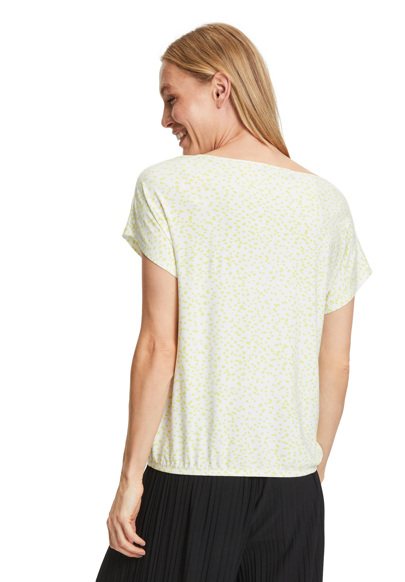 Damen Basic Shirt mit Raffung