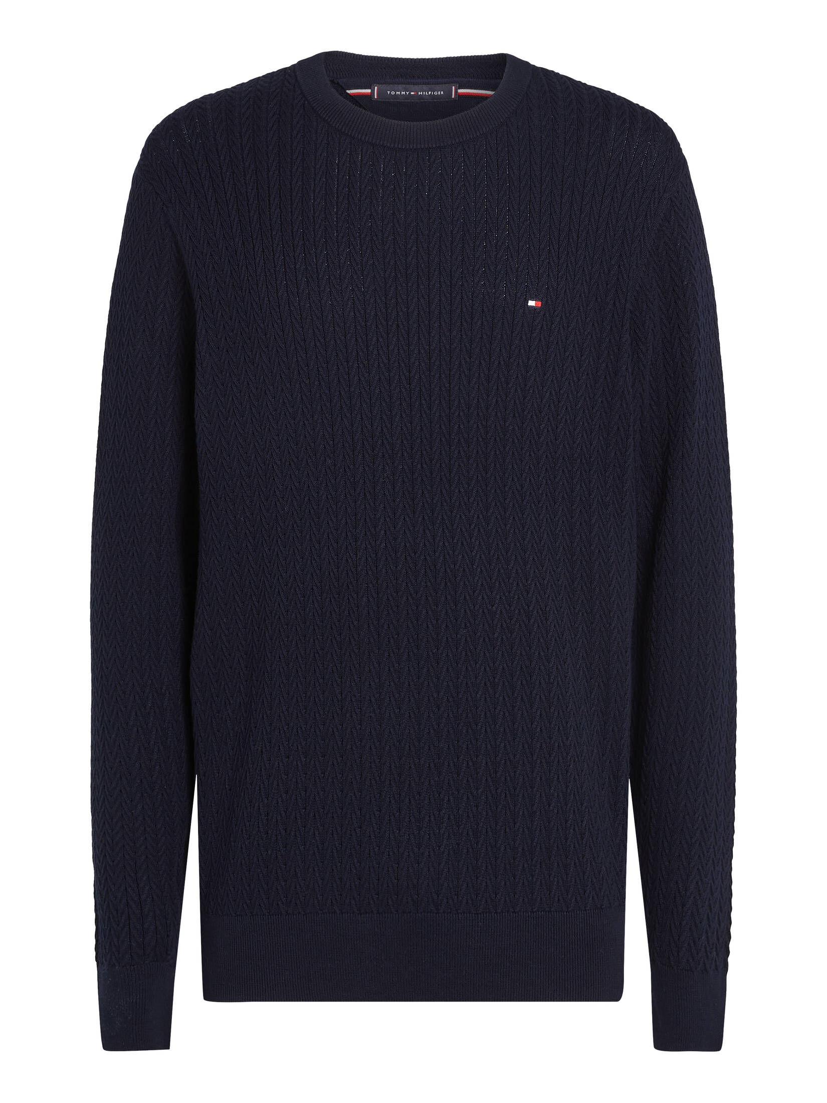 Tommy Hilfiger Herren Strickpullover Regular Fit in blau kaufen | engelhorn