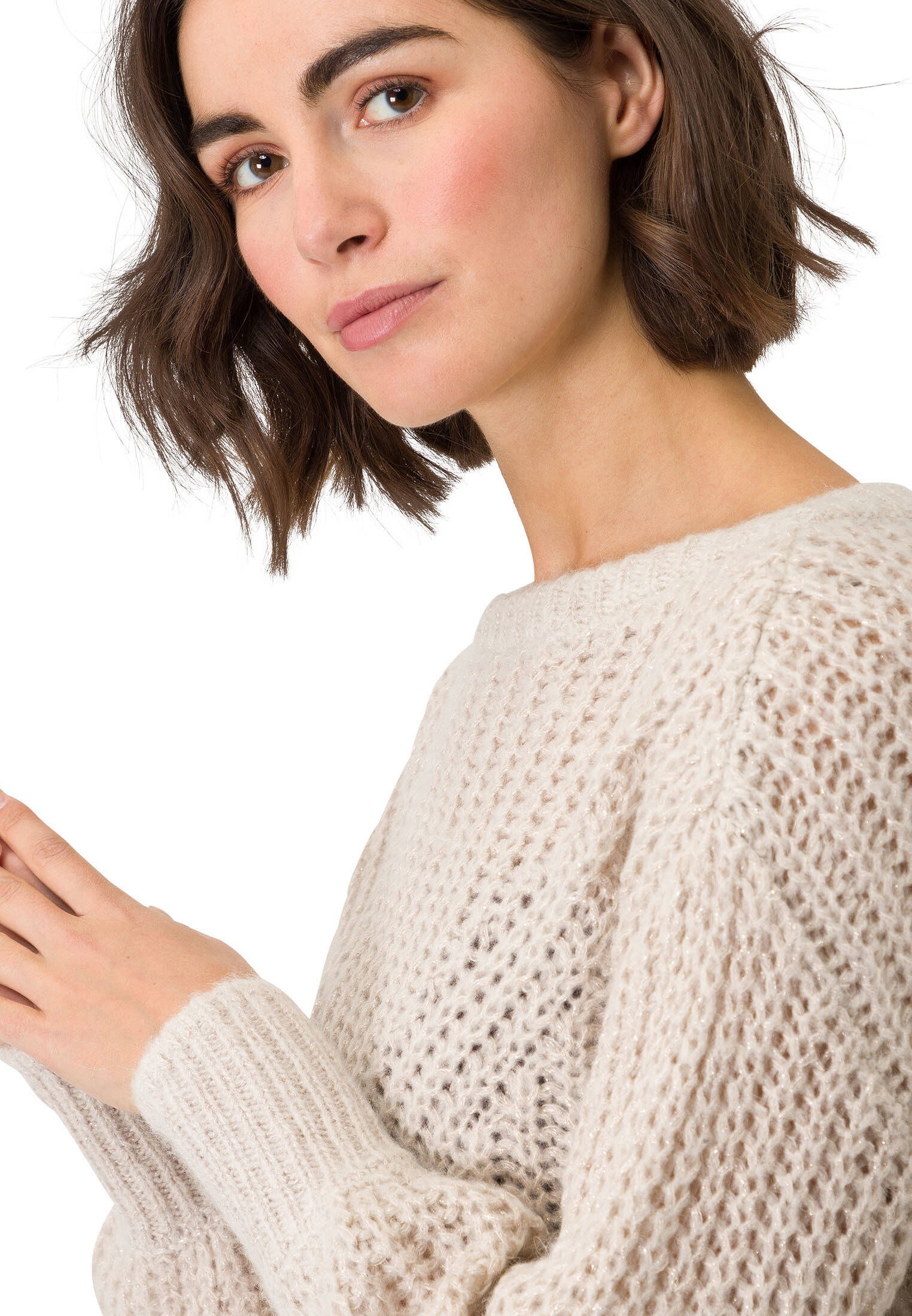 Damen Grobstrickpullover