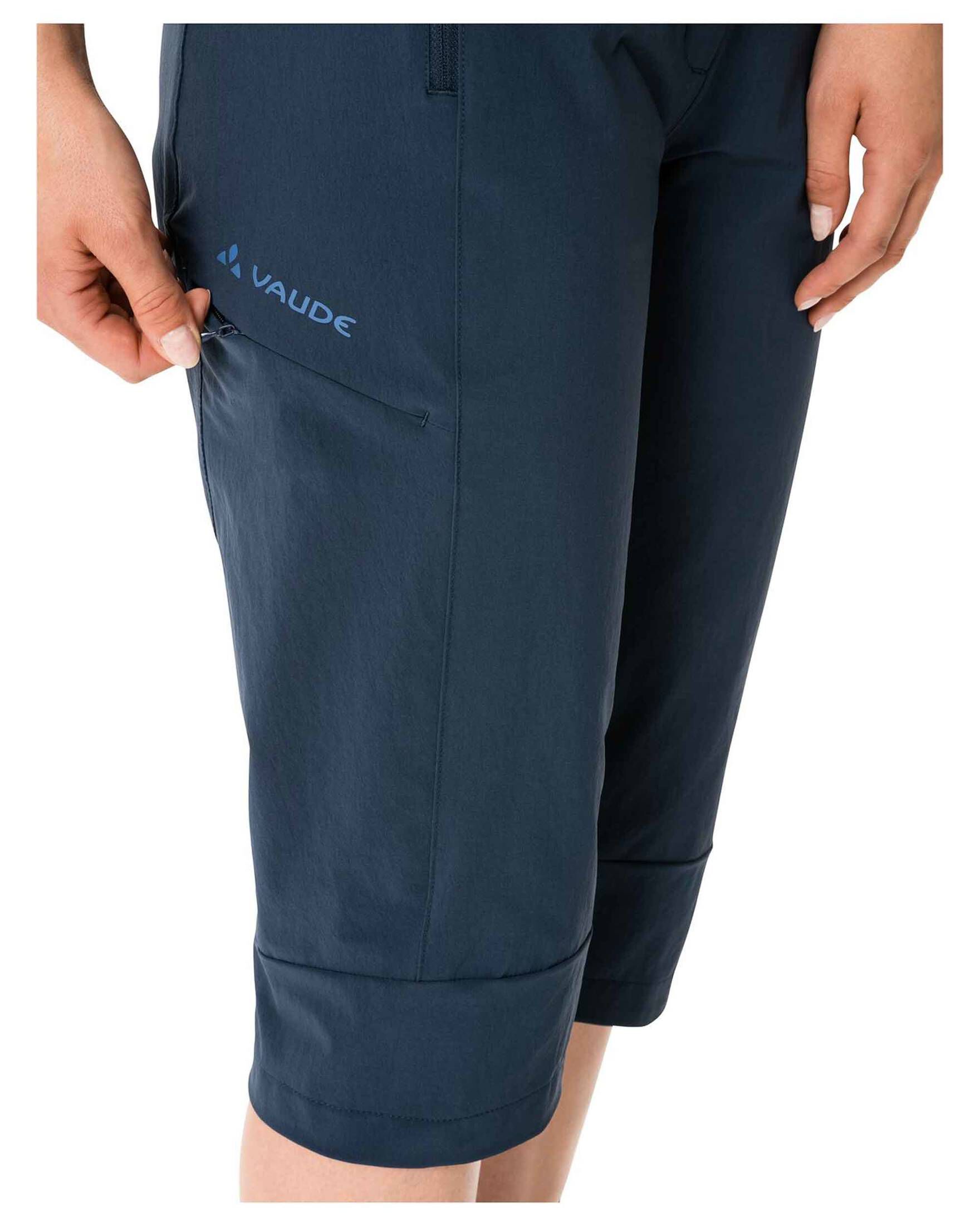 VAUDE Damen Wanderhose WO FARLEY STRETCH CAPRI III, DUSTY in blau ...