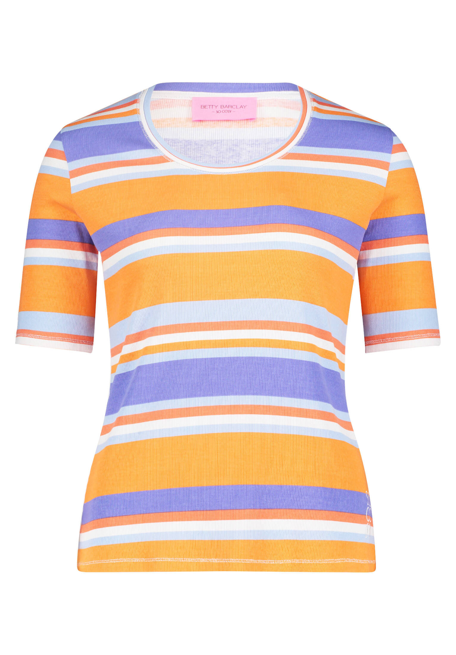 Damen Ringelshirt mit Rippenstruktur